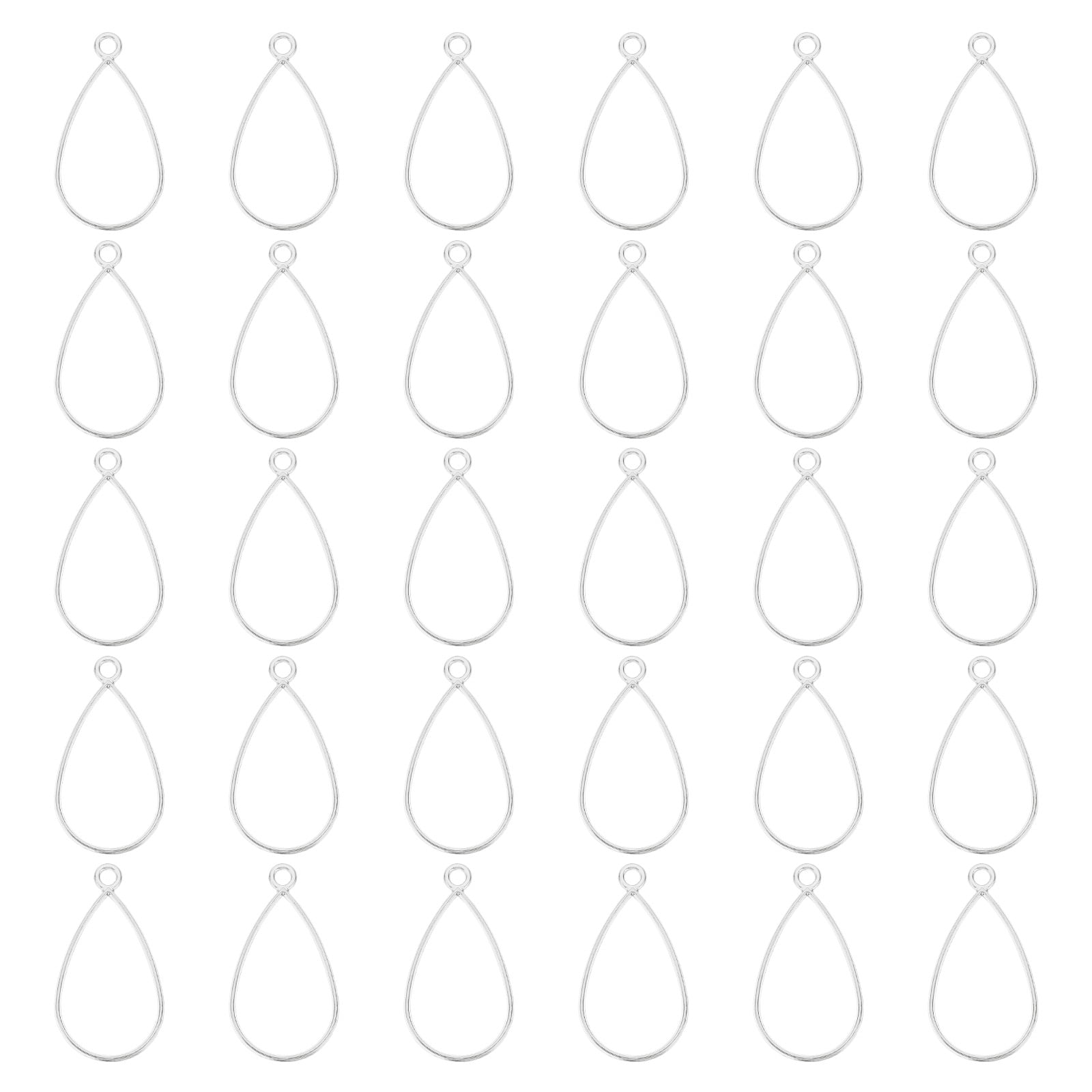 50pcs Open Bezels, Resin Bezels Pendants Mold Open Back Bezels Alloy ...