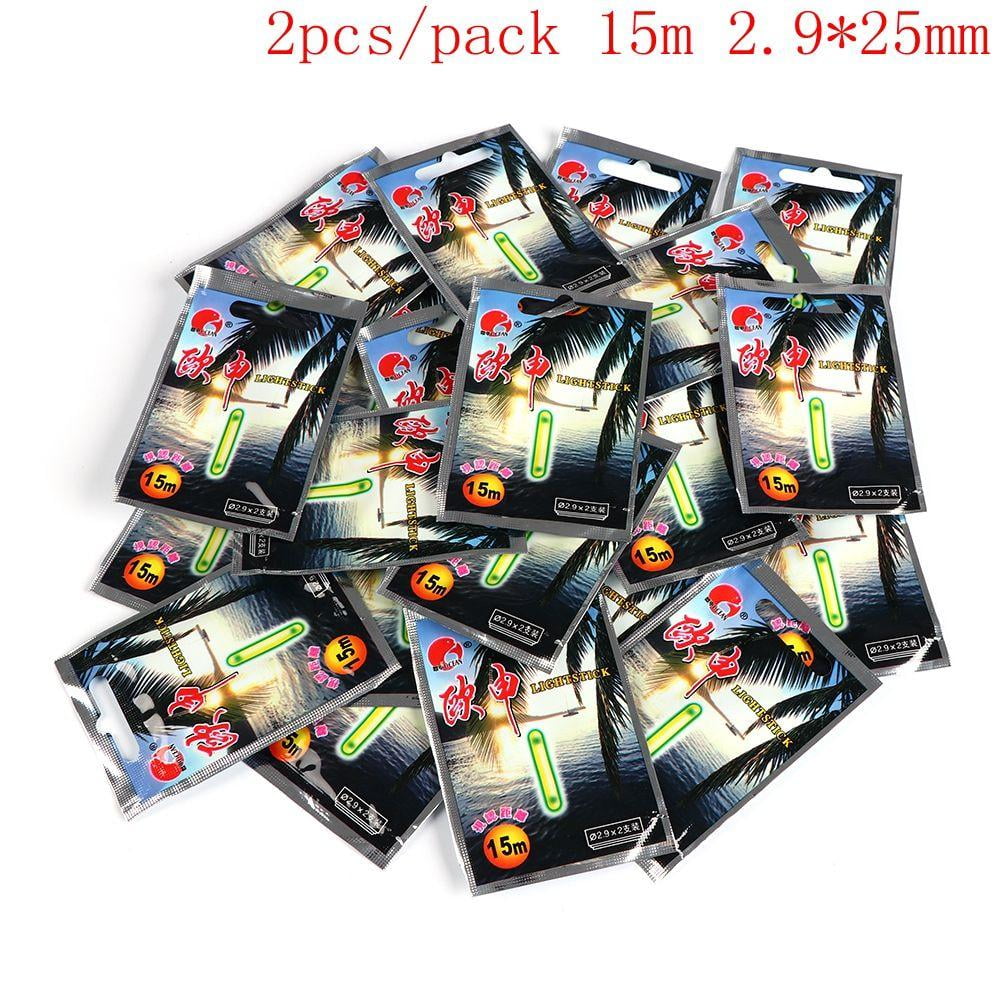 50pcs Outdoor Clip on Night Lightstick Fishing Float Dark Glow Stick Fluorescent Light 50PCS ...