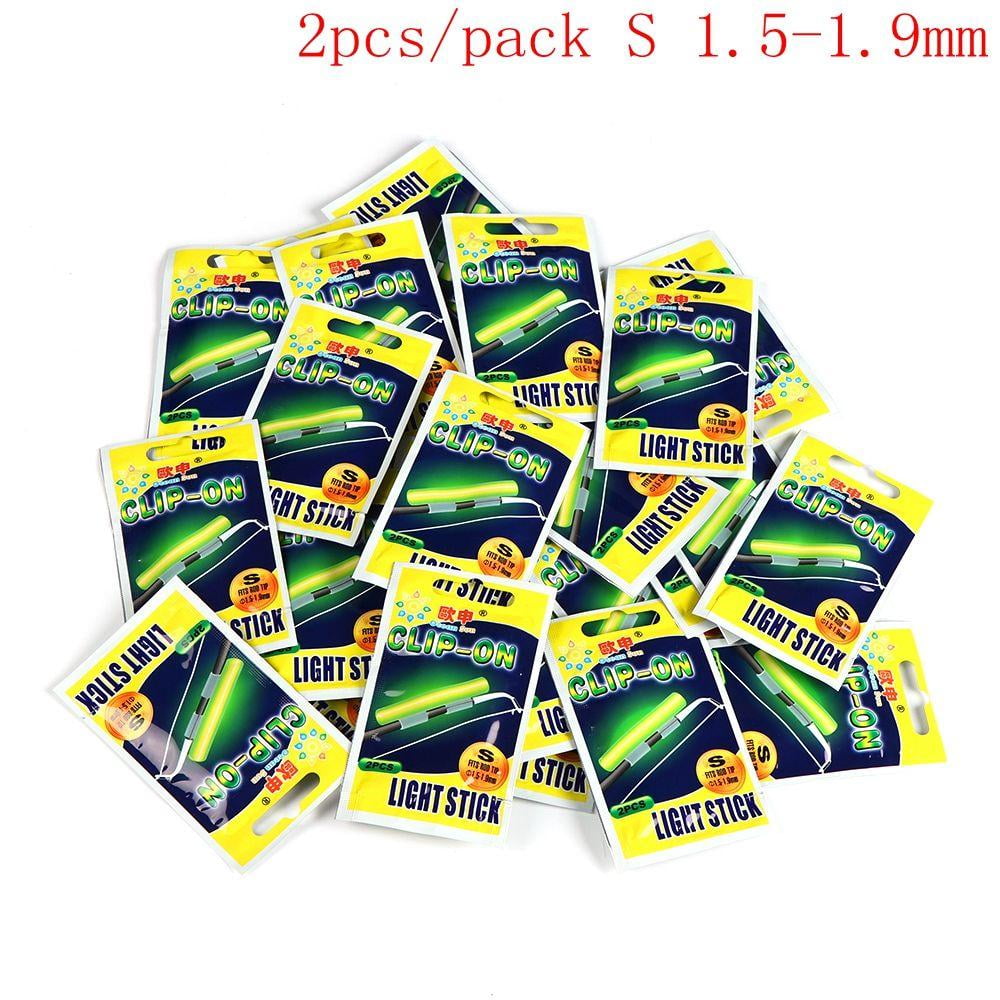 50pcs Outdoor Clip on Night Lightstick Fishing Float Dark Glow Stick ...