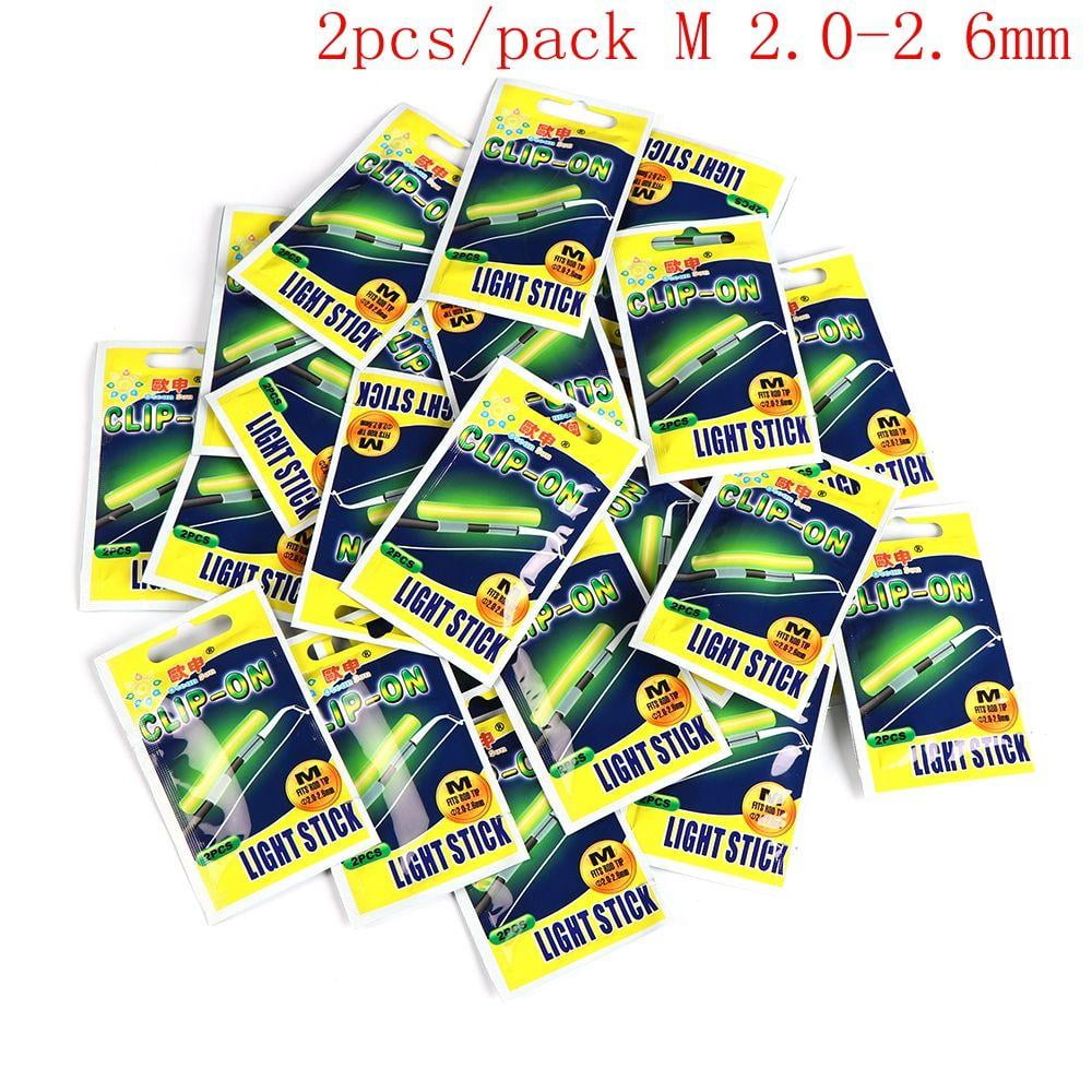 50pcs Outdoor Clip on Night Lightstick Fishing Float Dark Glow Stick ...