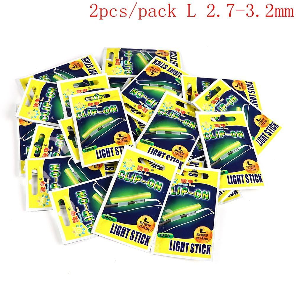 50pcs Outdoor Clip on Night Lightstick Fishing Float Dark Glow Stick ...