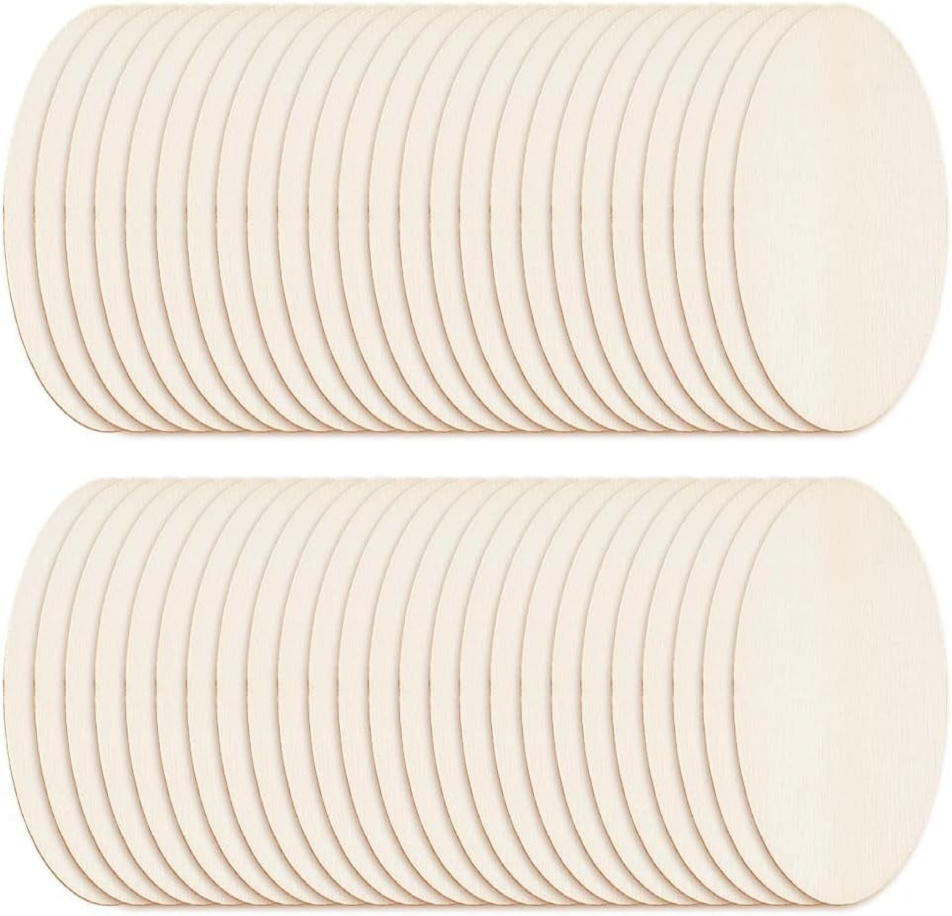 50pcs Oval Wooden Cutout Wooden Discs 1.2x2.4inch Unfinished Beech ...