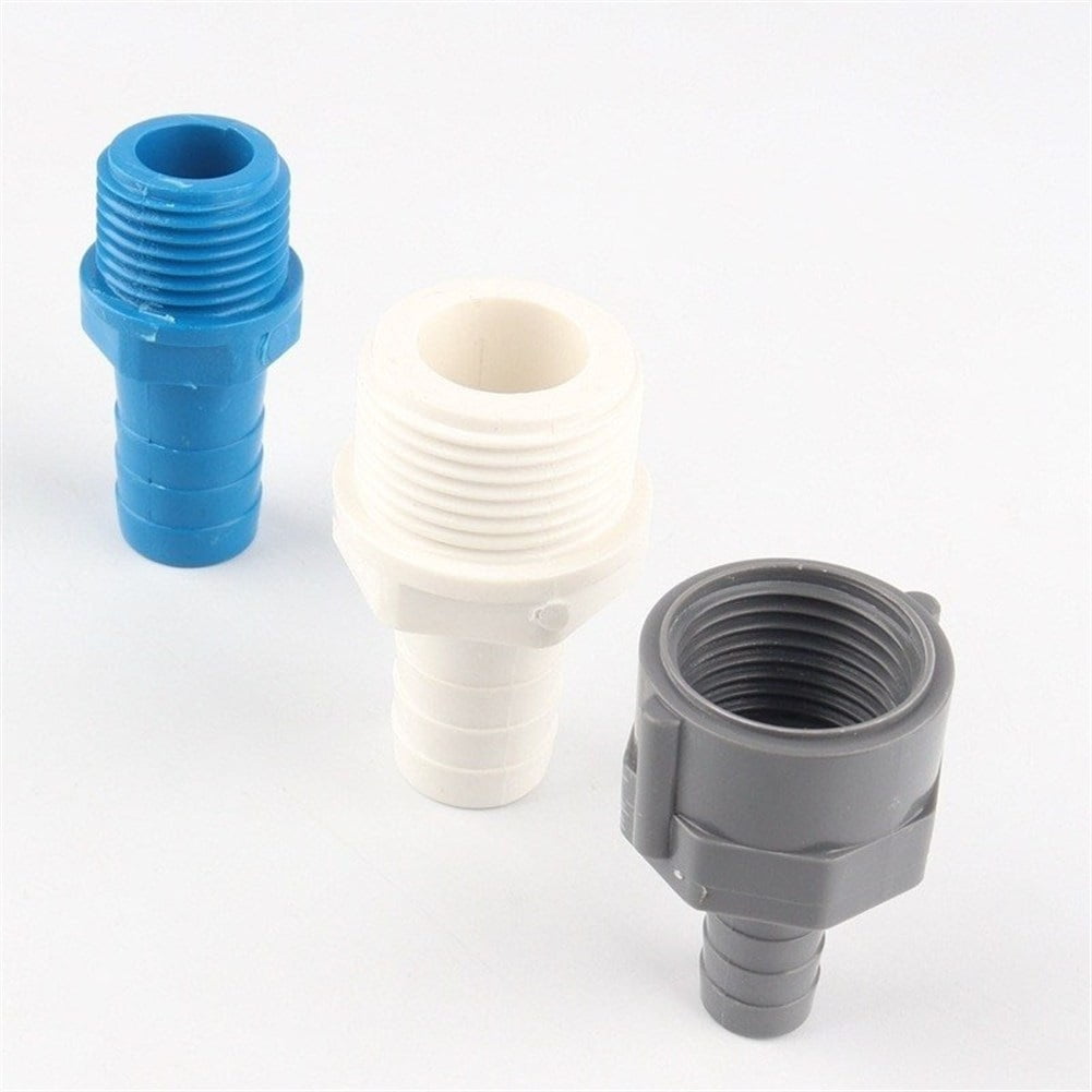 50pcs PVC Tube Adapter Irrigation Water Pipe 1/2" 3/4" Thread To 8~16mm ...