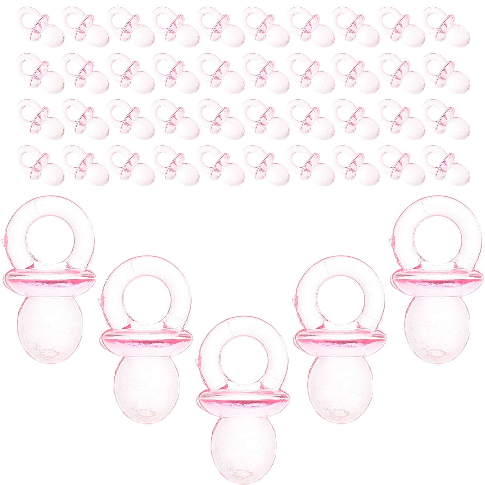 50pcs Pacifier Baby Shower Game Plastic Pacifiers Boy Baby Shower ...