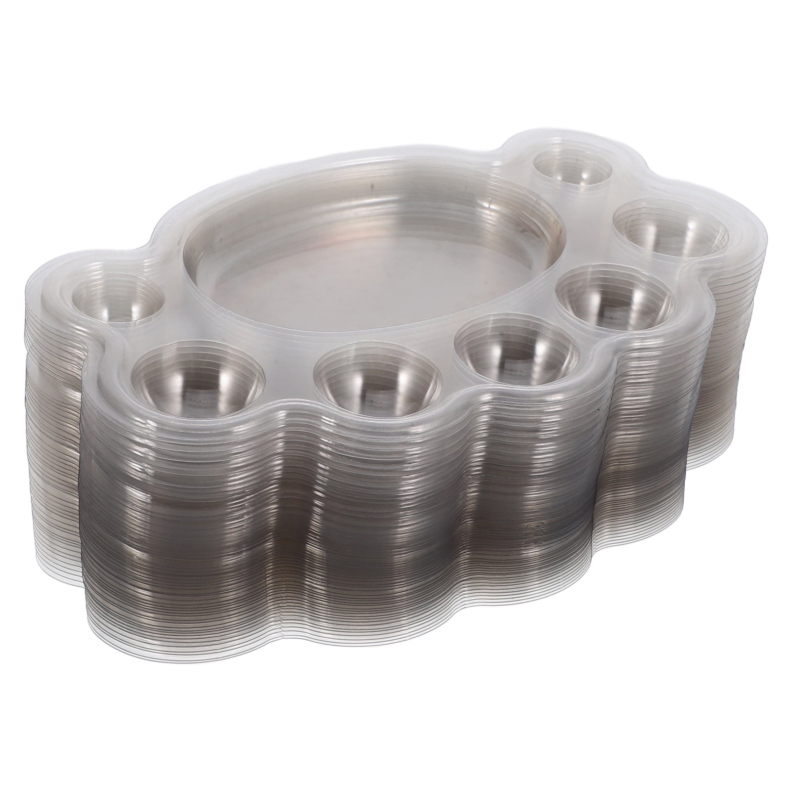 50pcs Clear Plastic Paint Tray Palettes Cute Watercolor Oil Palette ...