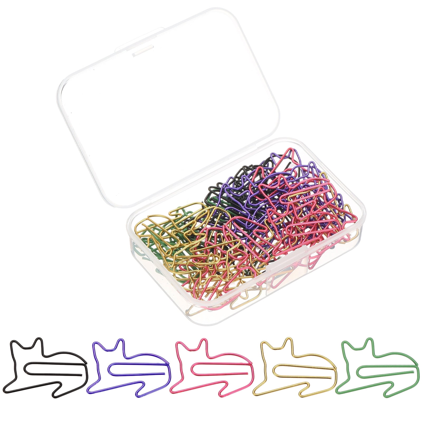 50pcs Paper Clip, Cat Shape Paper Clip Small Cute Rust-Proof Metal ...