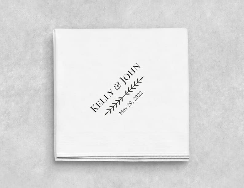 50pcs Personalized Napkins Name Photo Wedding Cocktail Napkin,Modern ...