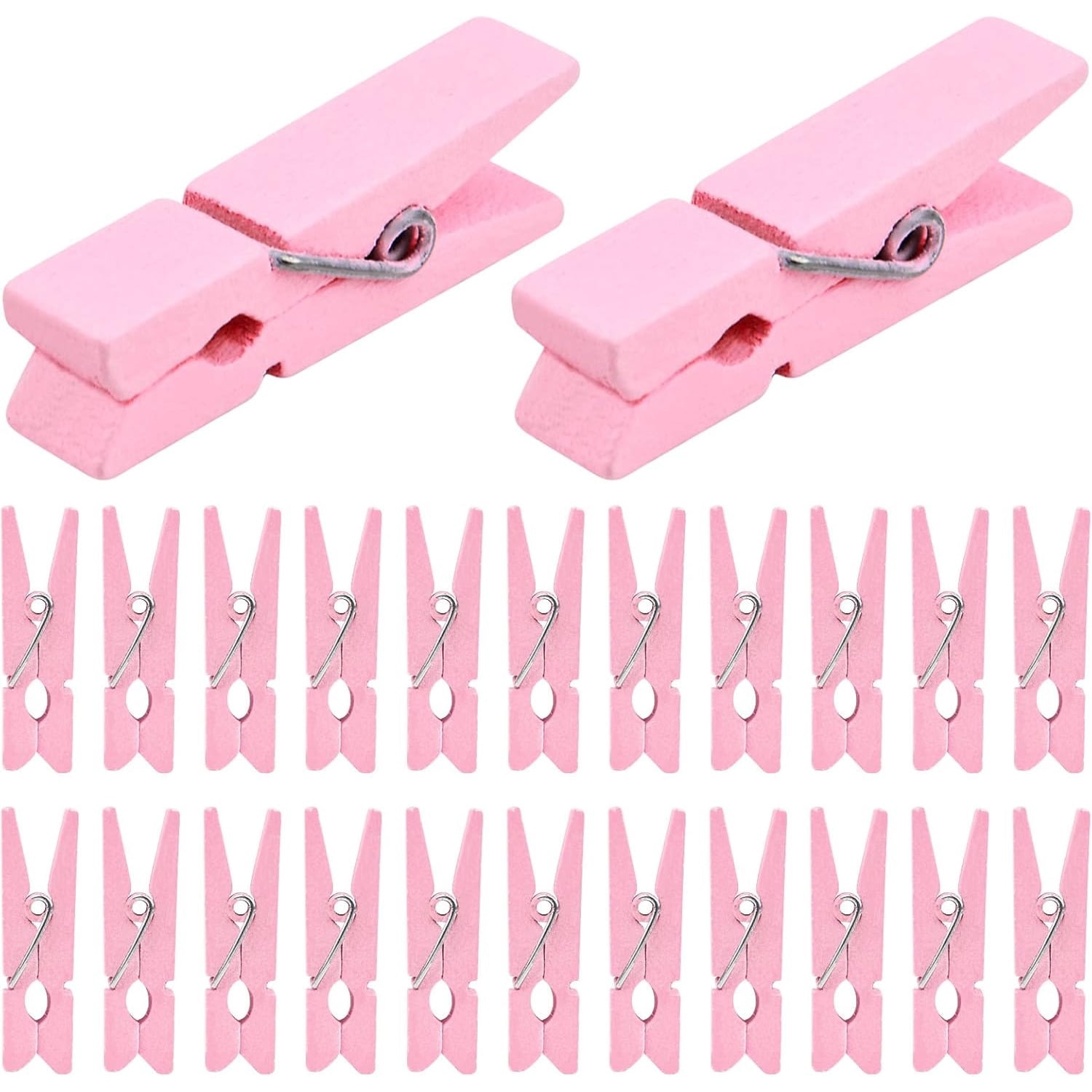 50pcs Photo Wood Clips Natural Wooden Mini Clothespins Paper Peg Pins ...