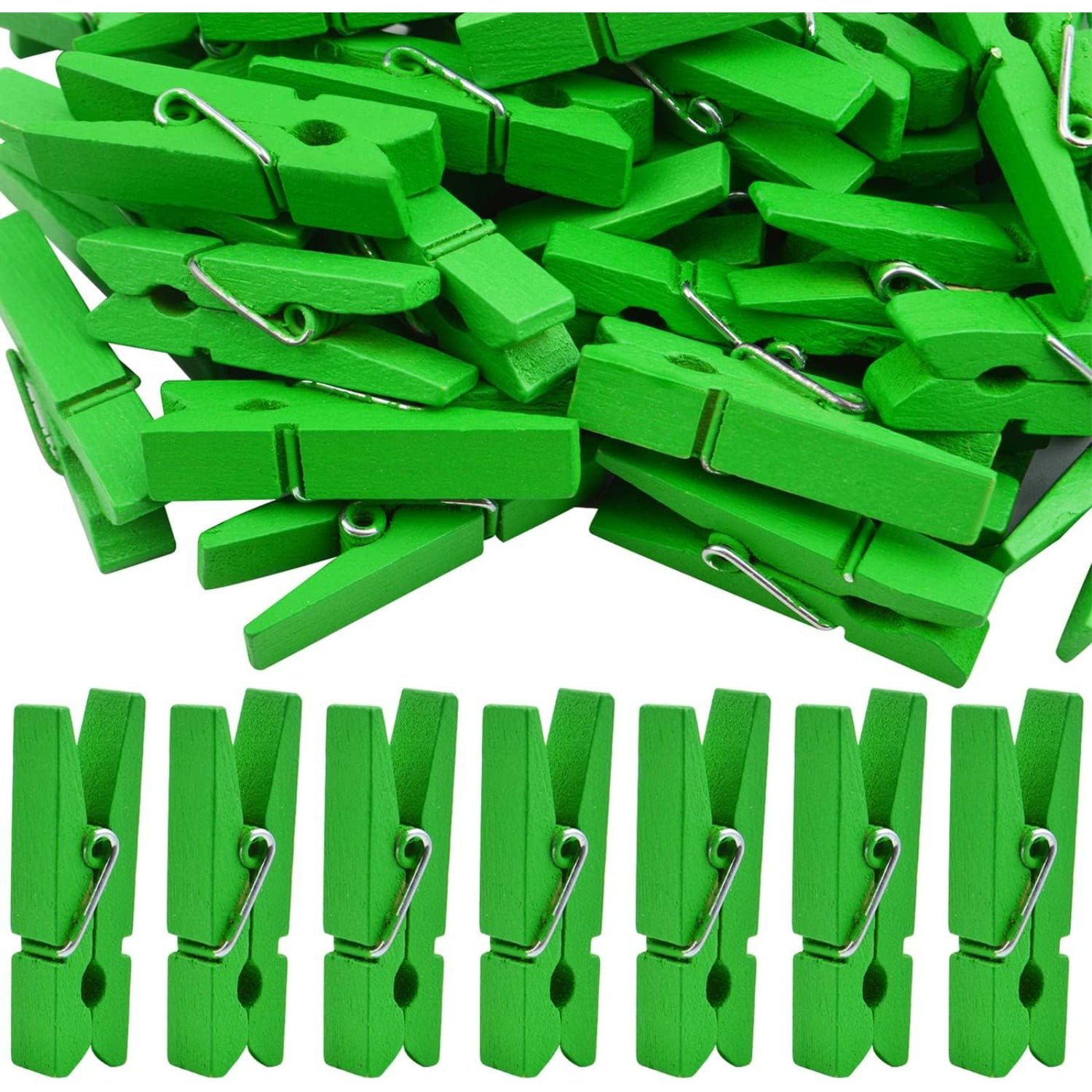 50pcs Photo Wood Clips Natural Wooden Mini Clothespins Paper Peg Pins ...
