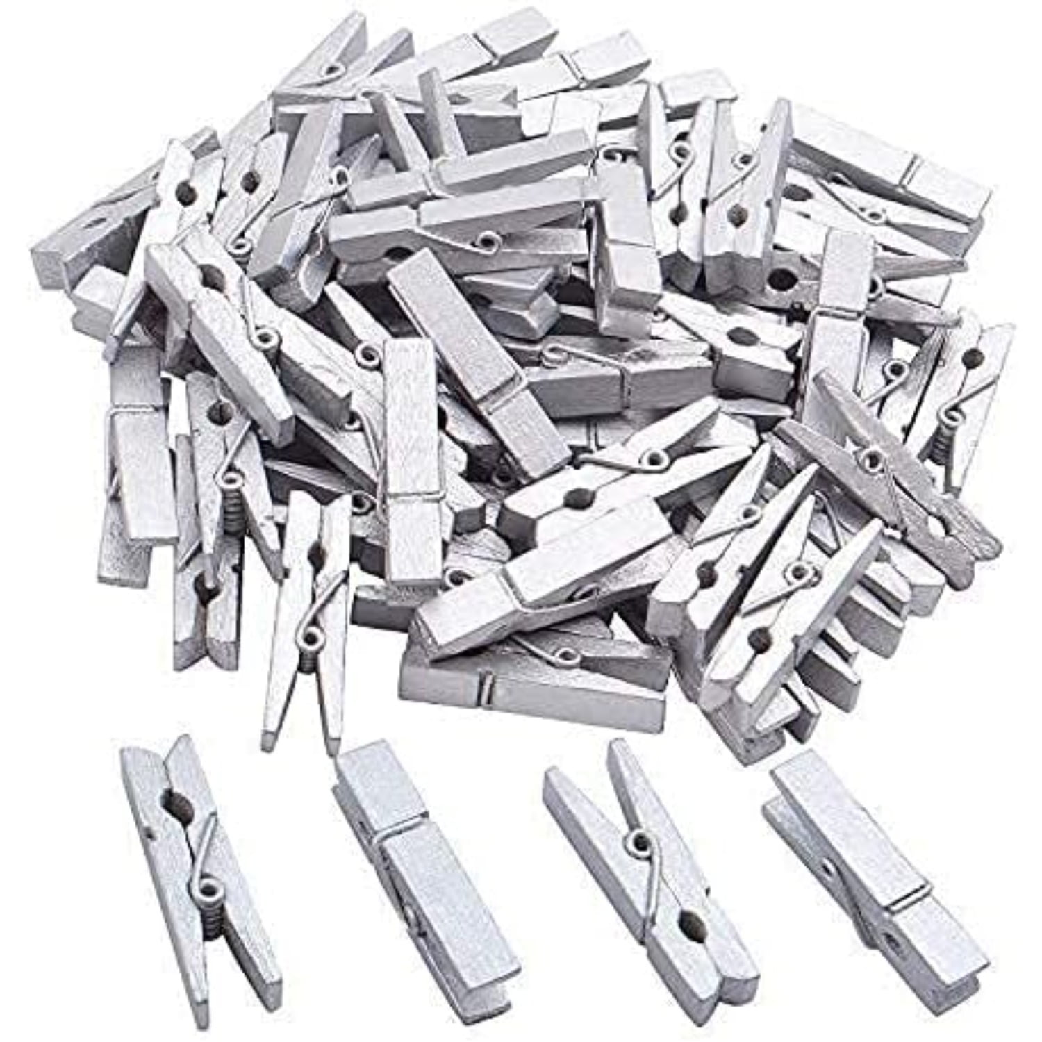 50pcs Photo Wood Clips Natural Wooden Mini Clothespins Paper Peg Pins ...