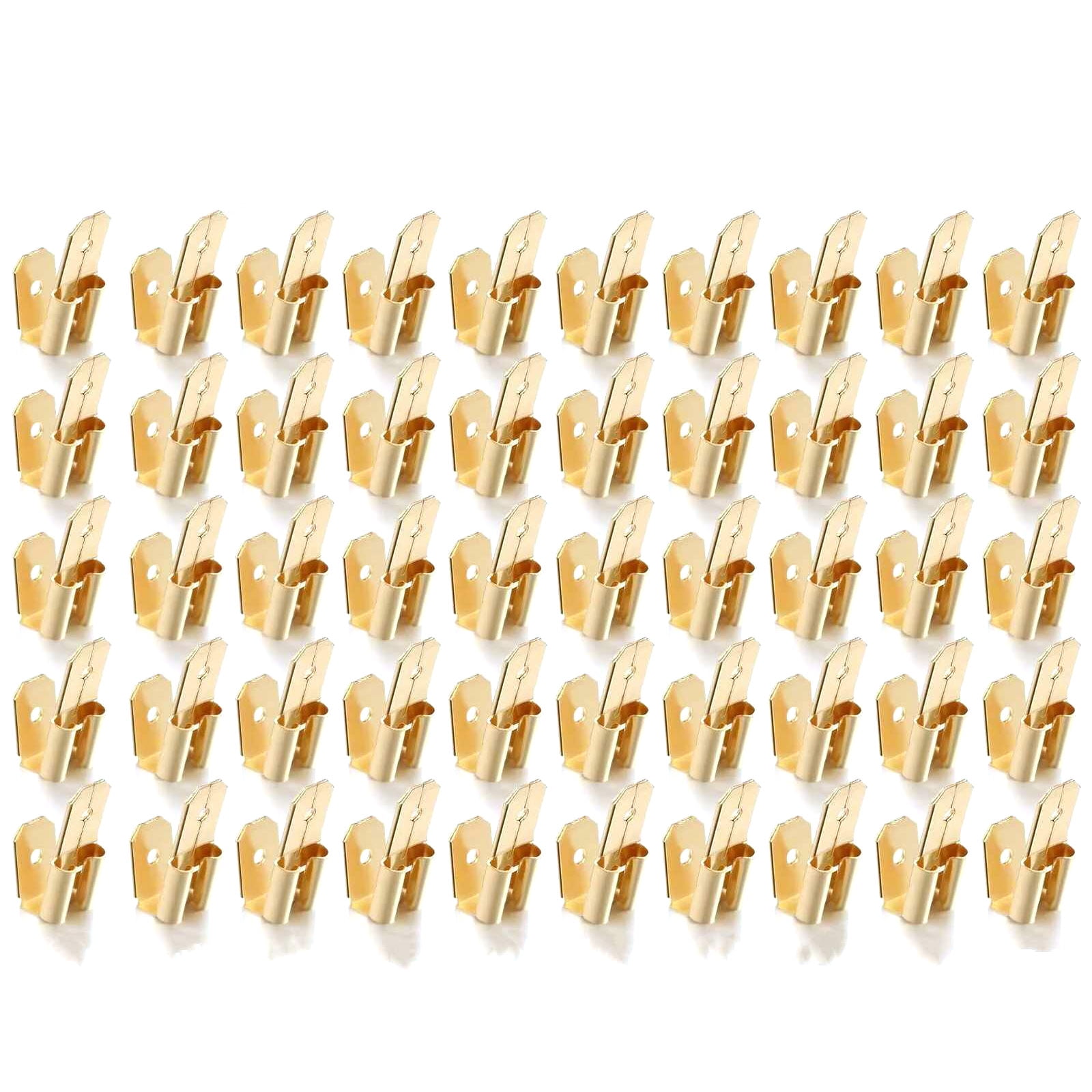 50pcs Piggyback Spade Connectors 3 Way Adapter Dual Male to Single ...