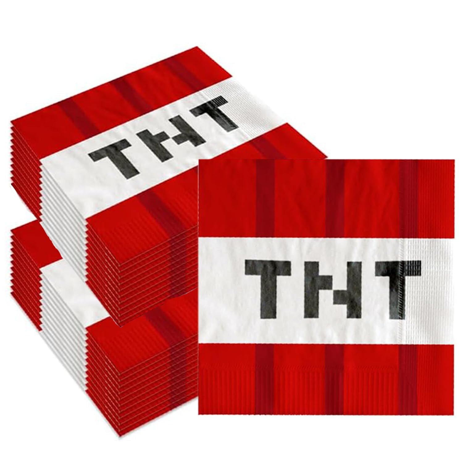 50pcs Pixel Style Napkins,Pixel Theme Party AIS1 Video Game Birthday ...