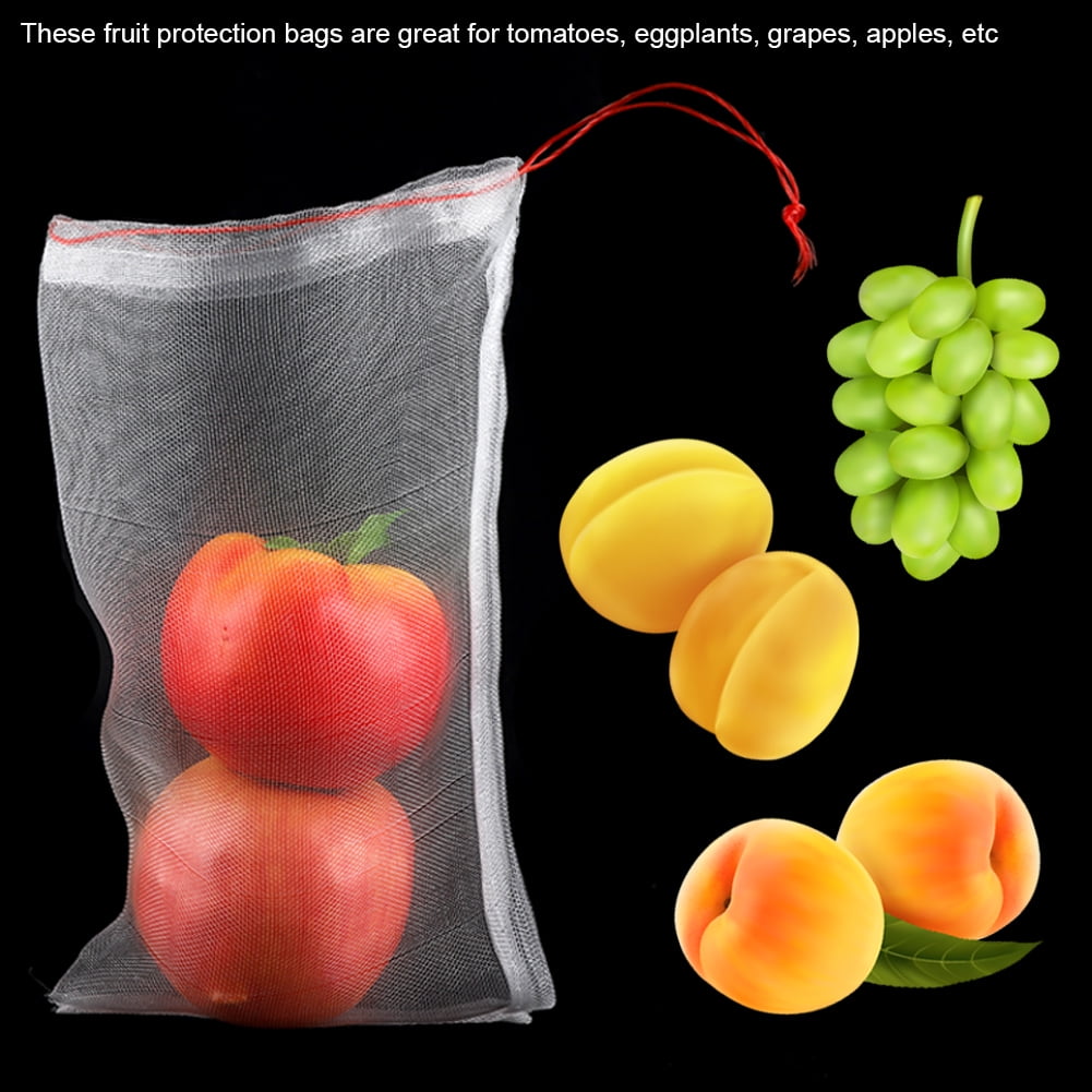 50pcs Plant Fruit Protection Bags Drawstring Mesh Bag Against Insect ...