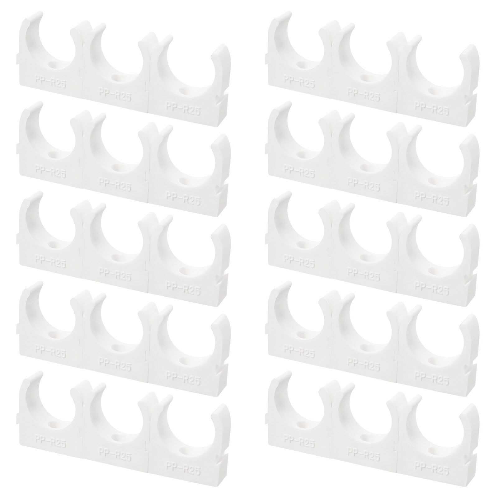 50pcs Plastic Clamps U Shaped Clips Wire Organizers Tube Supporting ...