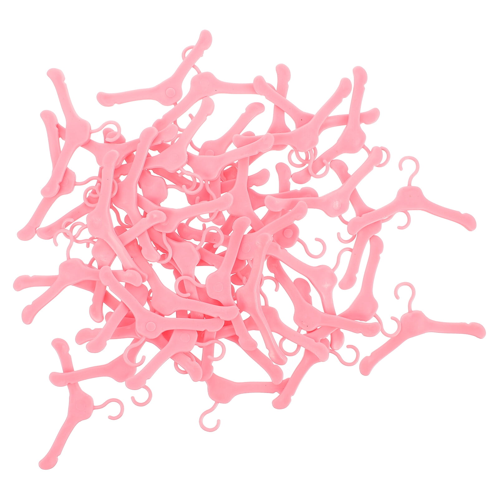 50pcs Plastic Doll Clothes Hangers Doll Outfit Rack Doll Clothes ...