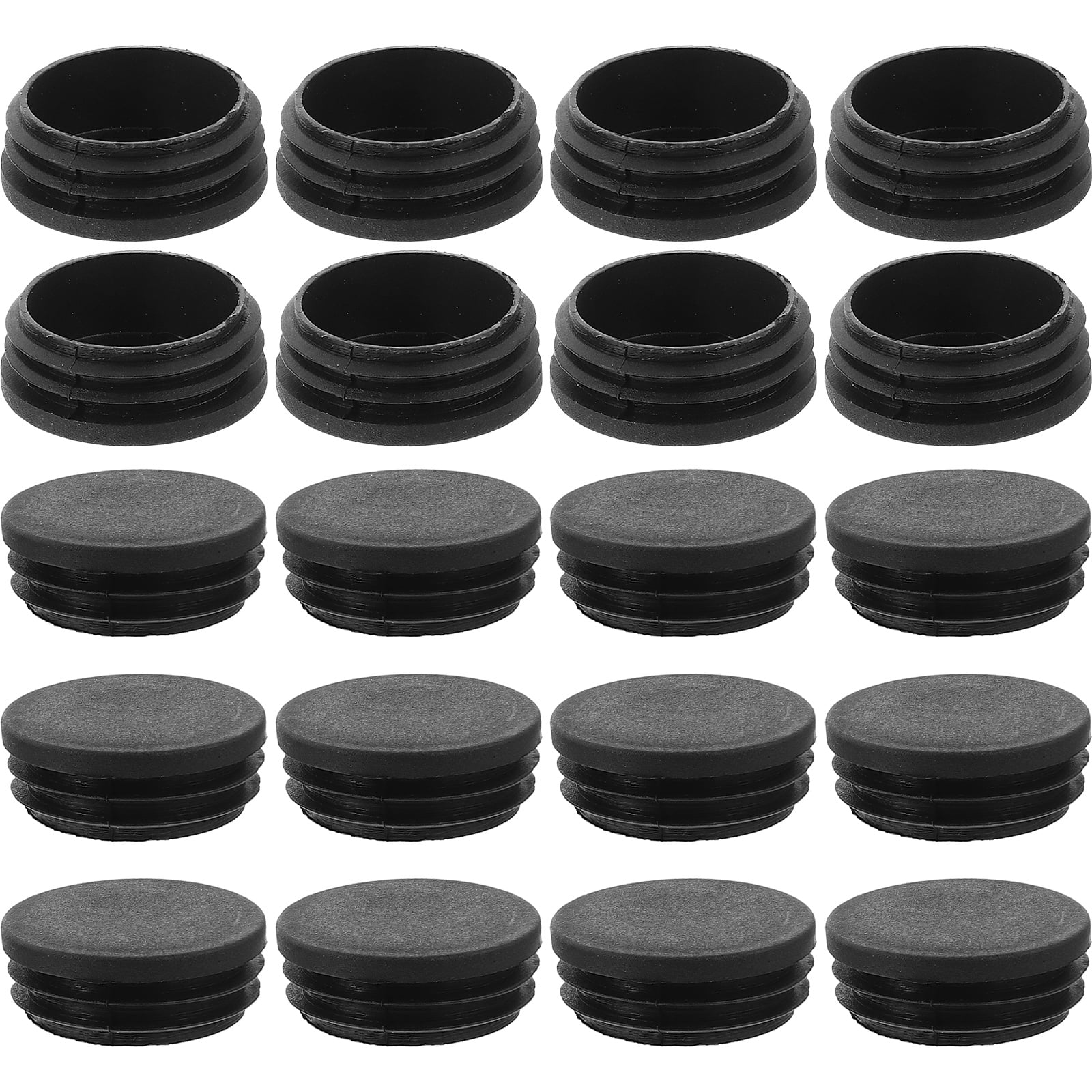 50pcs Plastic End Caps Chair End Cover Chair Leg Inserted Tubing End ...