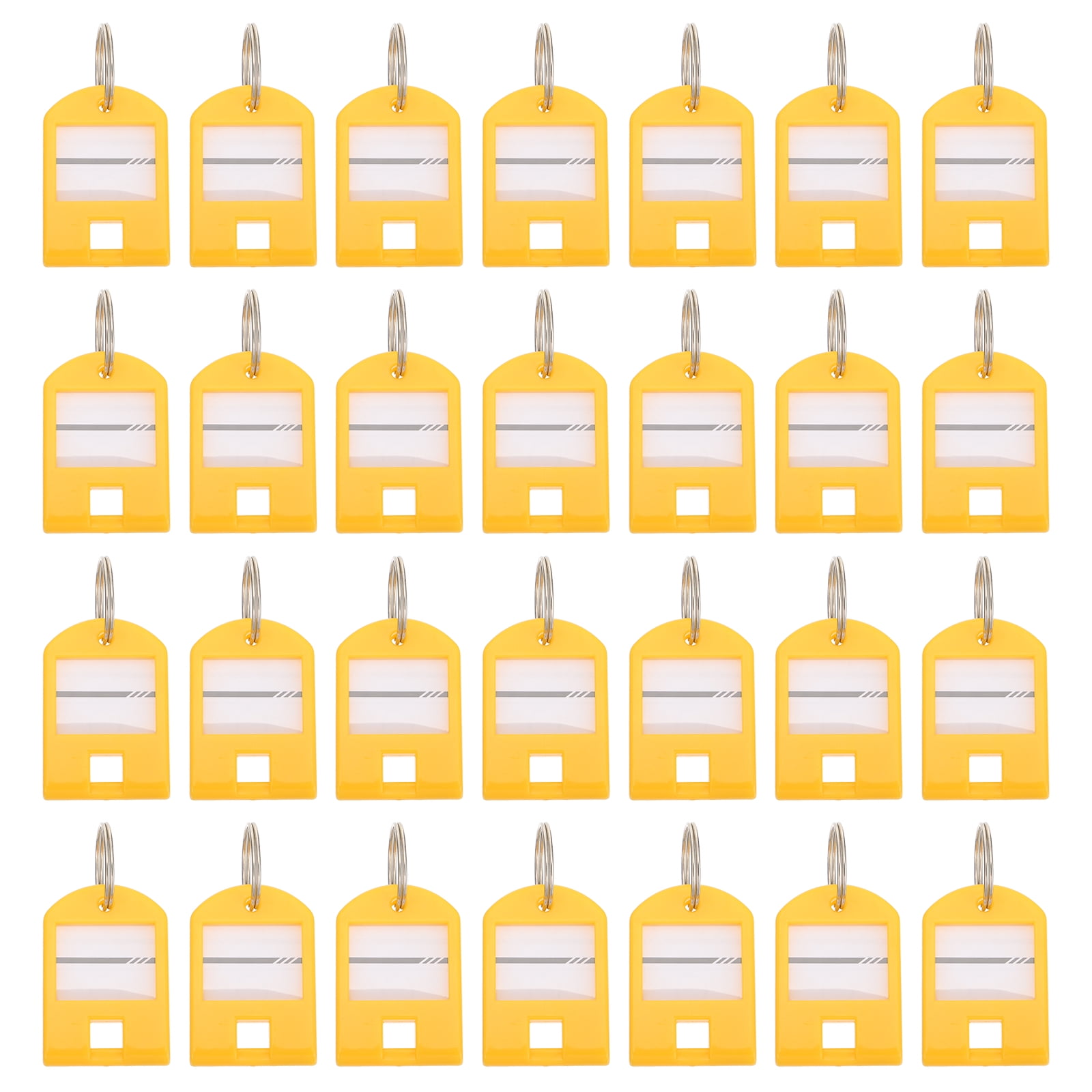 50pcs Plastic Key Tags ID Label Portable Key Chain ID Tags with Split ...