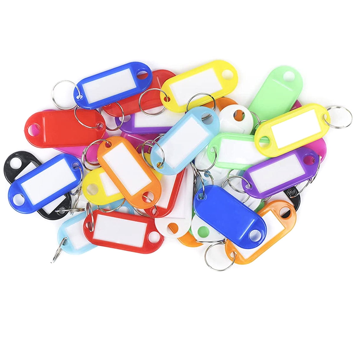 50Pcs Plastic Key Tags,Key Labels With Ring And Label Window ,Plastic ...
