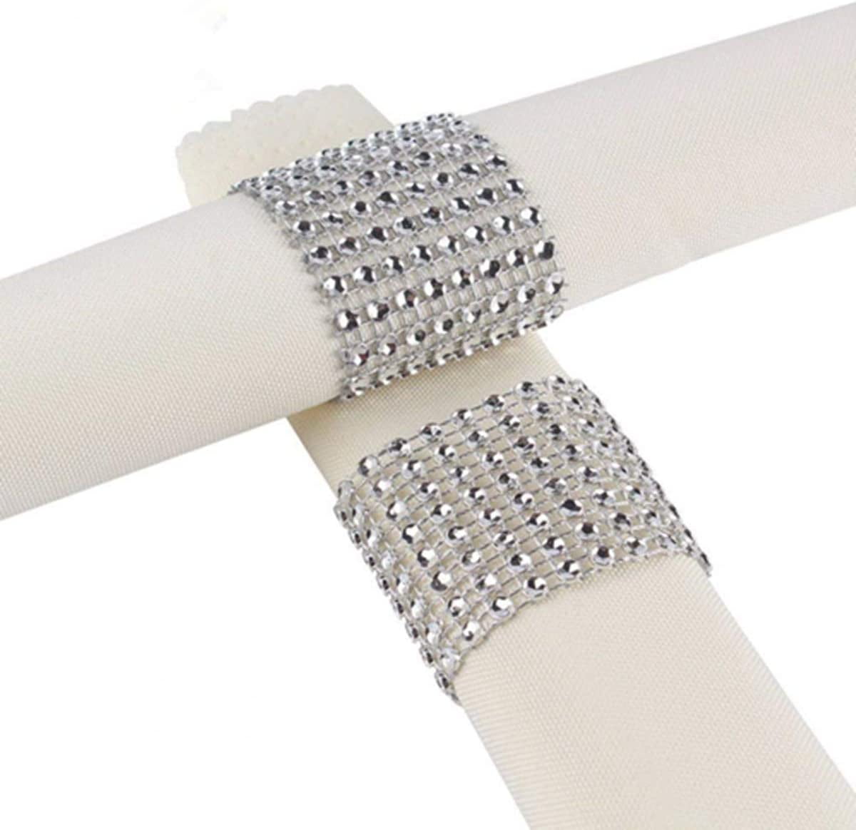50pcs Plastic Napkin Rings Hotel Wedding Chair Sash Napkin Rings for ...