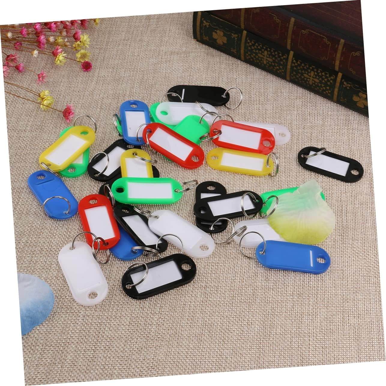 50pcs Plastic Tags Colored Labels Plastic Key Tags Custom Key Tags ...