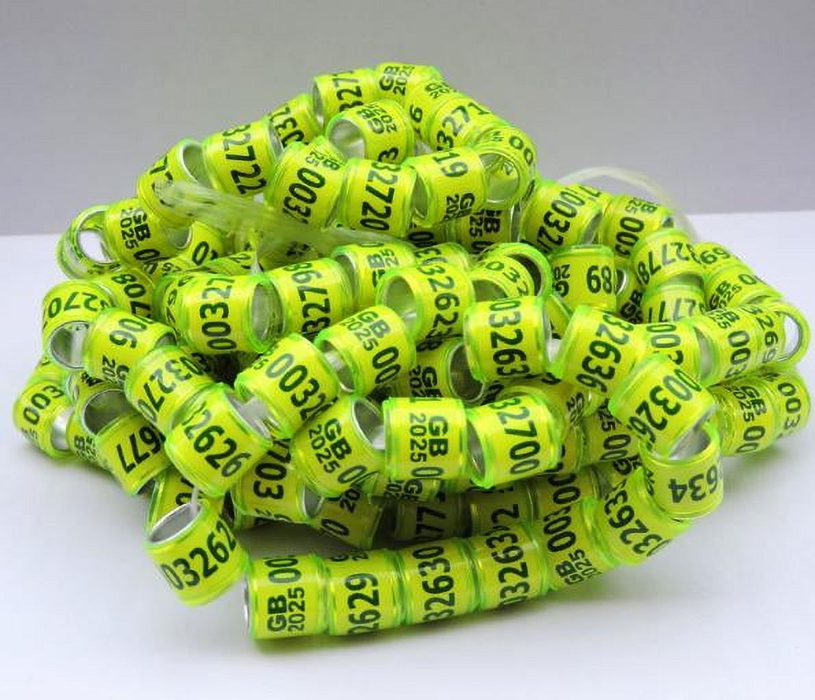 50pcs Practical 2025 Pigeon Leg Bands Aluminium Plastic Bird Foot Rings ...