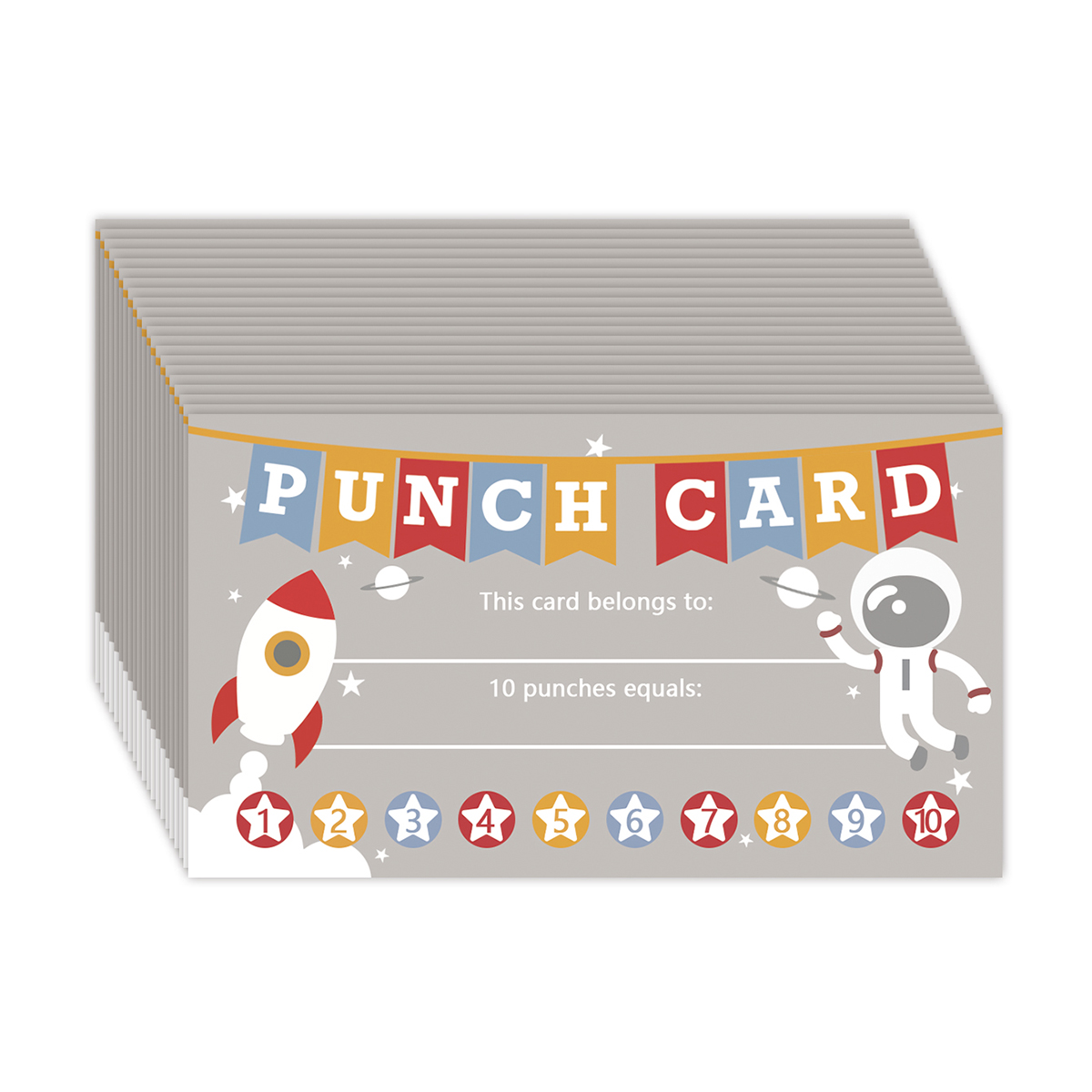50pcs Punch Cards My Reward Cards, Classroom Student Home Behavior ...