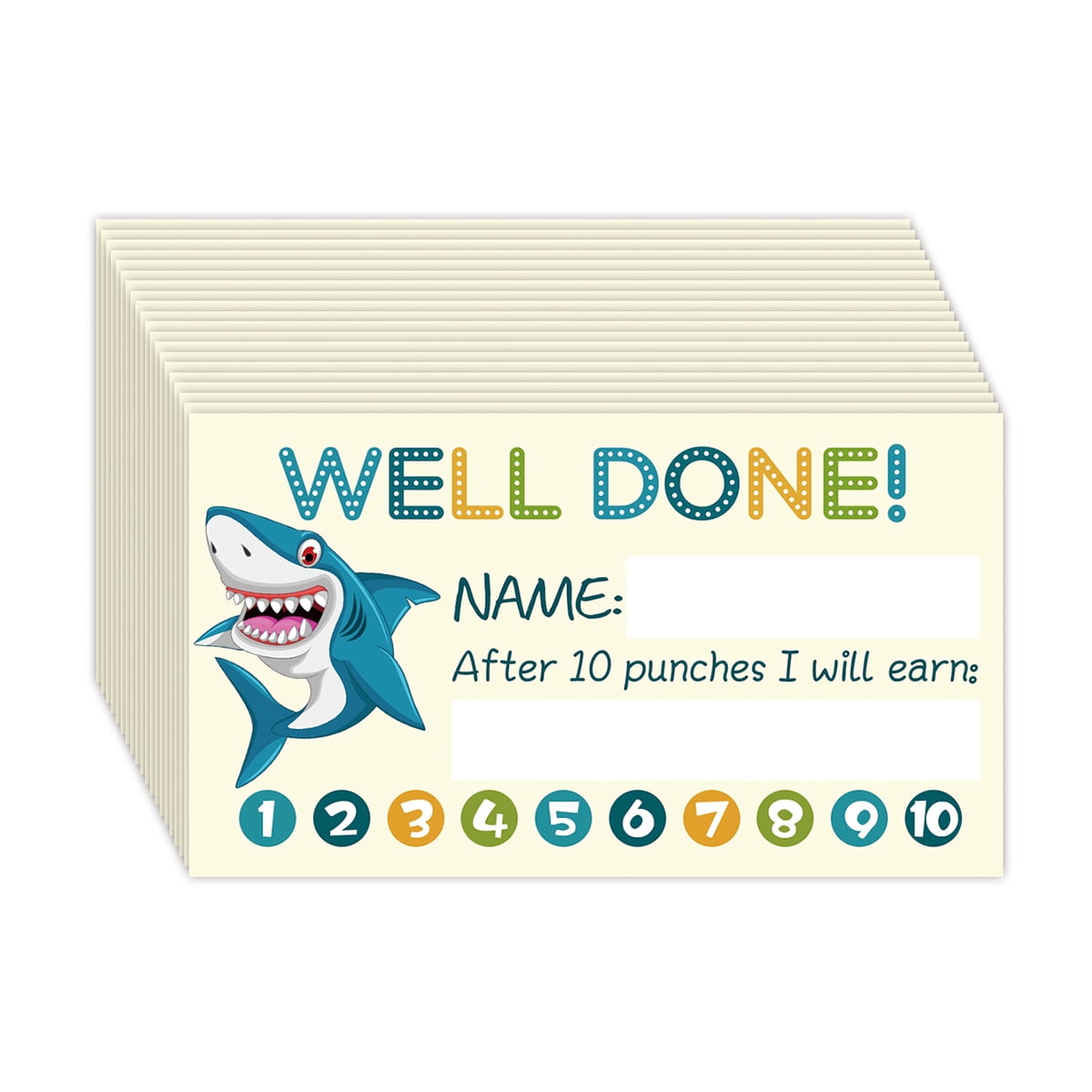 50pcs Punch Cards My Reward Cards, Classroom Student Home Behavior ...