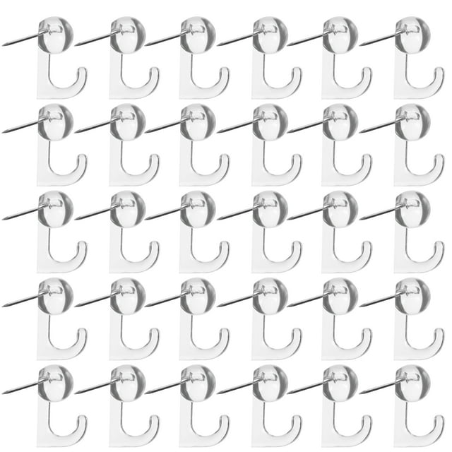 50pcs Push Pin Hooks Plastic Heads Thumb Tacks Hooks Cork Board Push ...