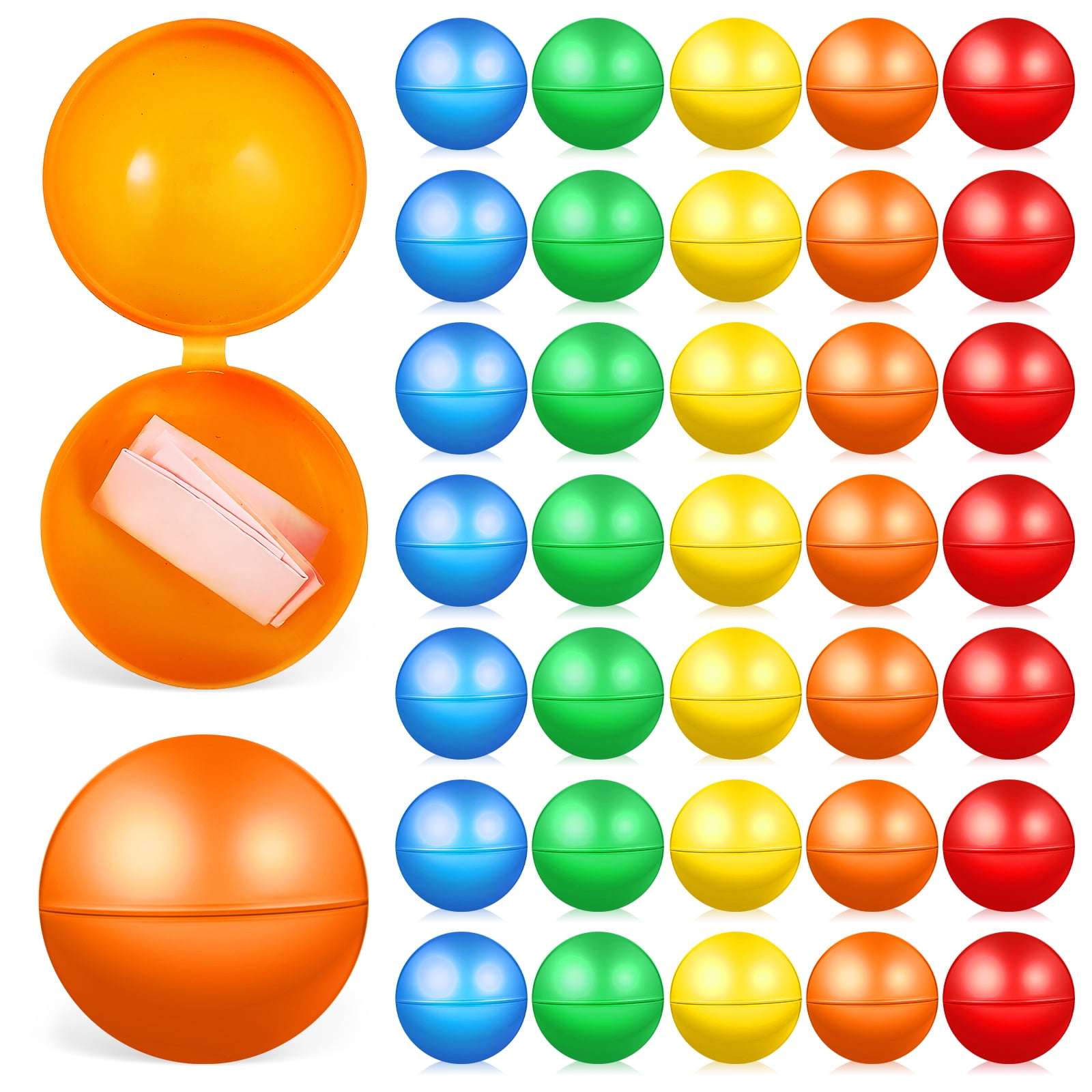50pcs Raffle Balls Game Balls Hollow Plastic Gaming Balls Easy To Open ...