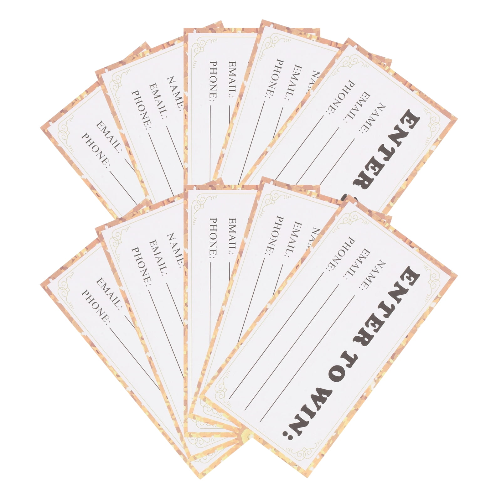 50pcs Raffle Tickets Blank Entry Form Cards With Space For Name Email ...