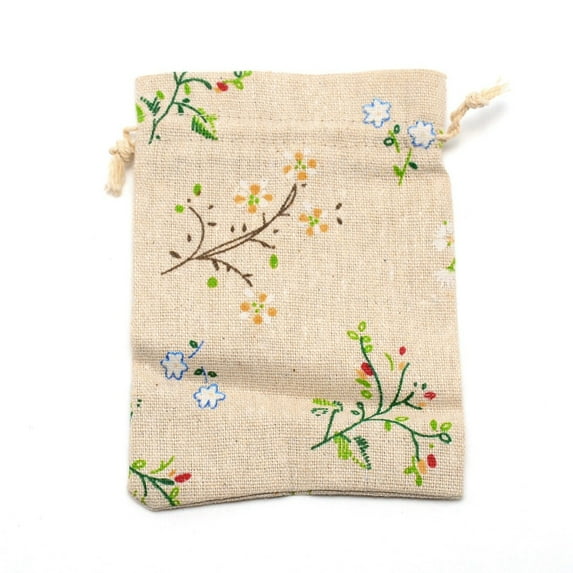 50pcs Rectangle Cloth Packing Pouches Drawstring Bags Bisque 14x9.5x0 ...