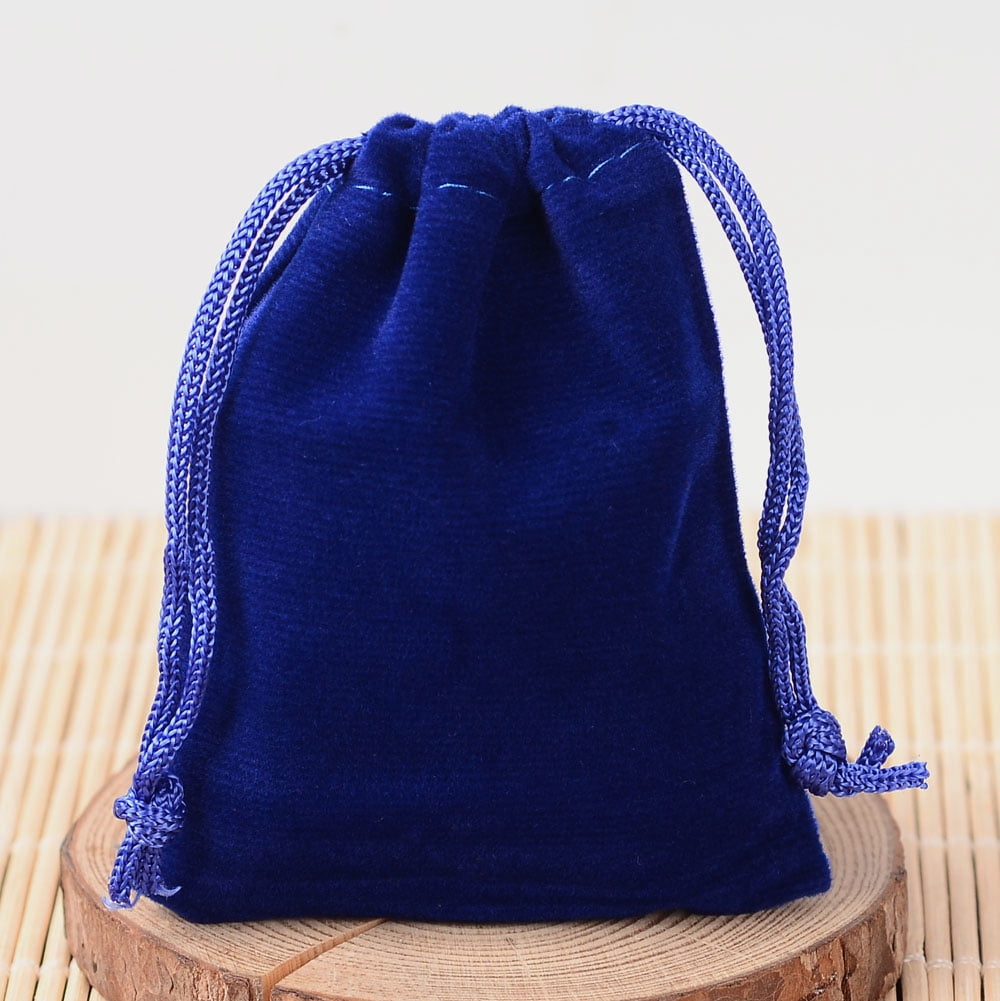 50pcs Rectangle Velvet Pouches Gift Bags Dark Blue 15x10cm - Walmart.com