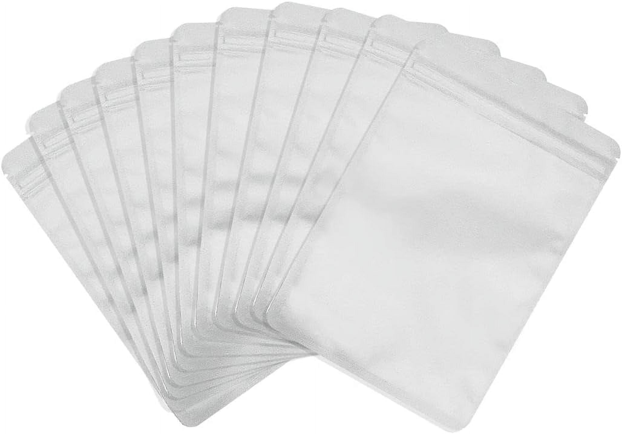 50pcs Resealable Opaque Black Ziplock Bags, Reusable Flat Small Mylar ...