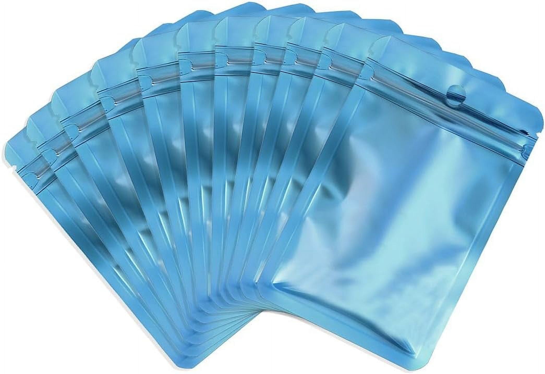 50pcs Resealable Sample Bags, Small Ziplock Mylar Bags with Hanging ...