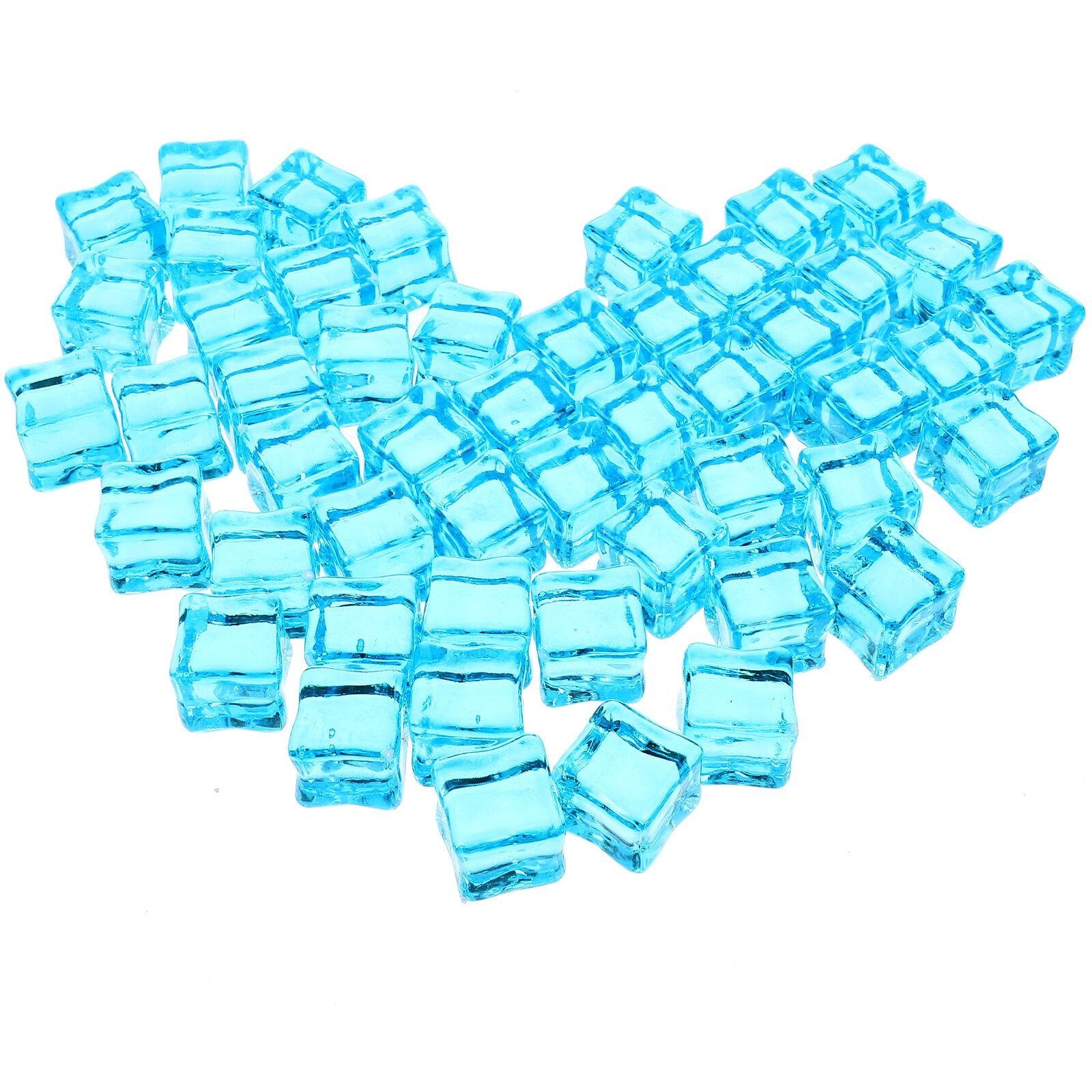 50pcs Reusable Ice Cube Plastic Squares Ice Cubes Washable Ice Cube ...