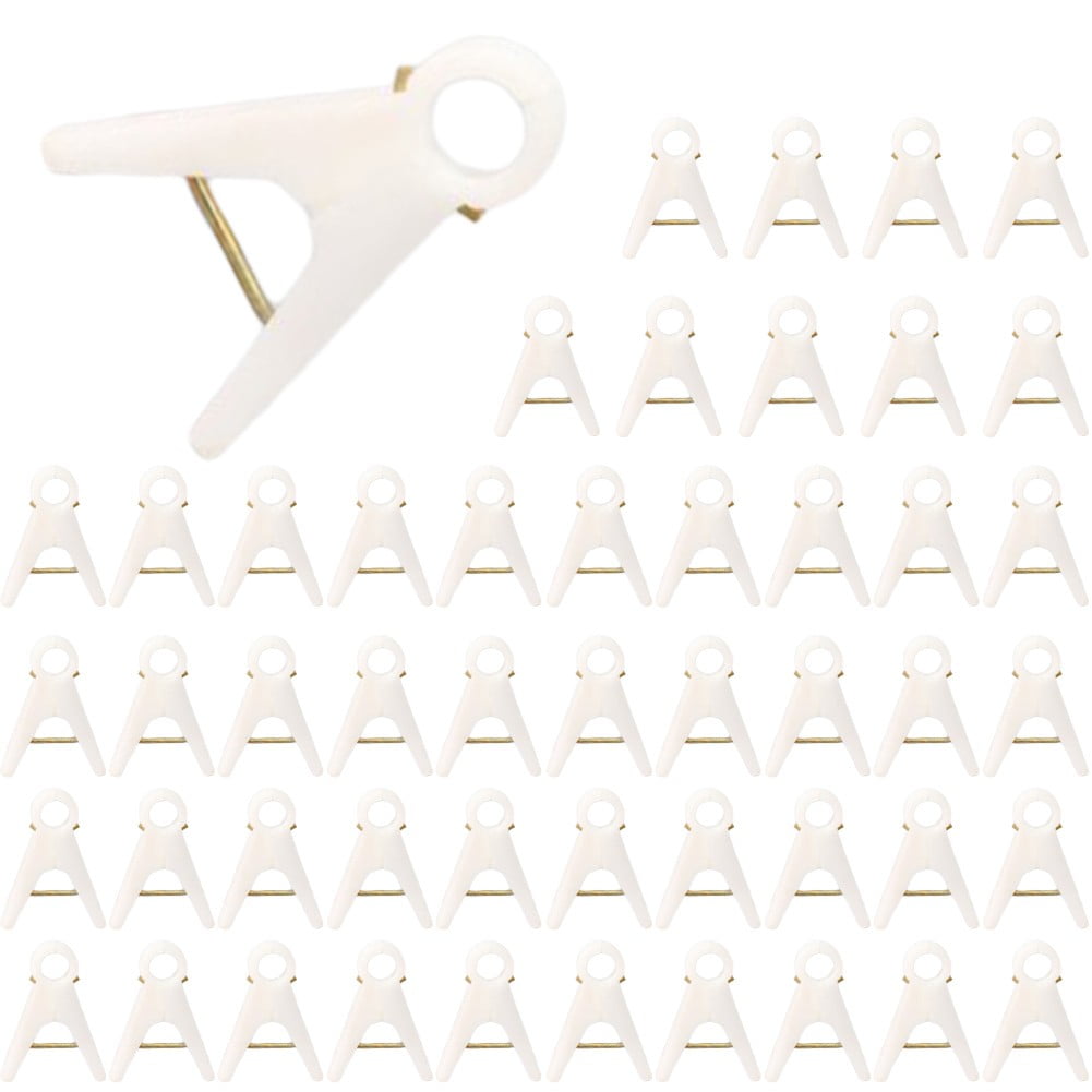 50pcs Reusable Outdoor Garden Climbing Plant Support Fixing Clip for Tomato Vine 30mm white ...