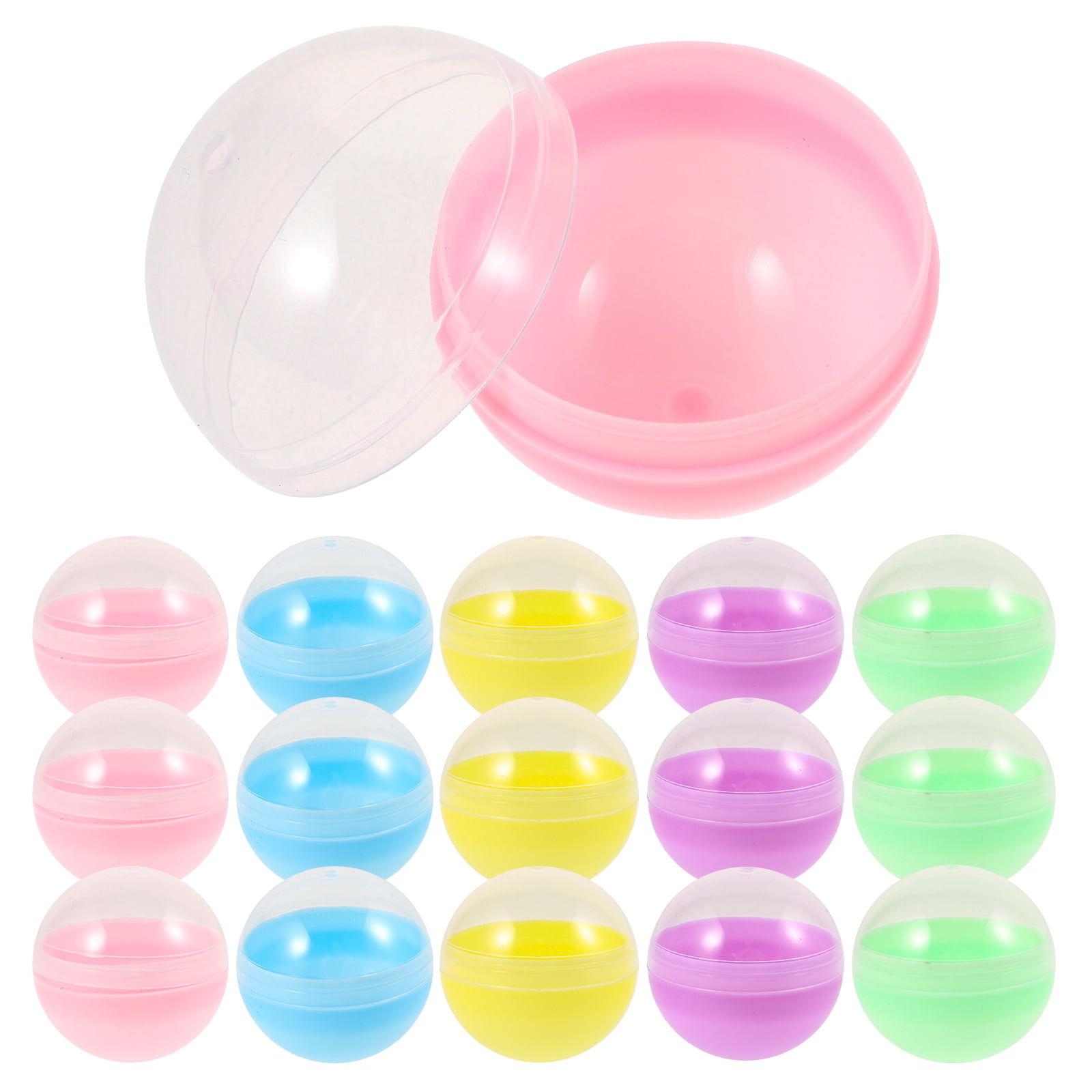GAXIRE Toy Capsules Clear Plastic 50pcs Round Storage Balls - Walmart.com
