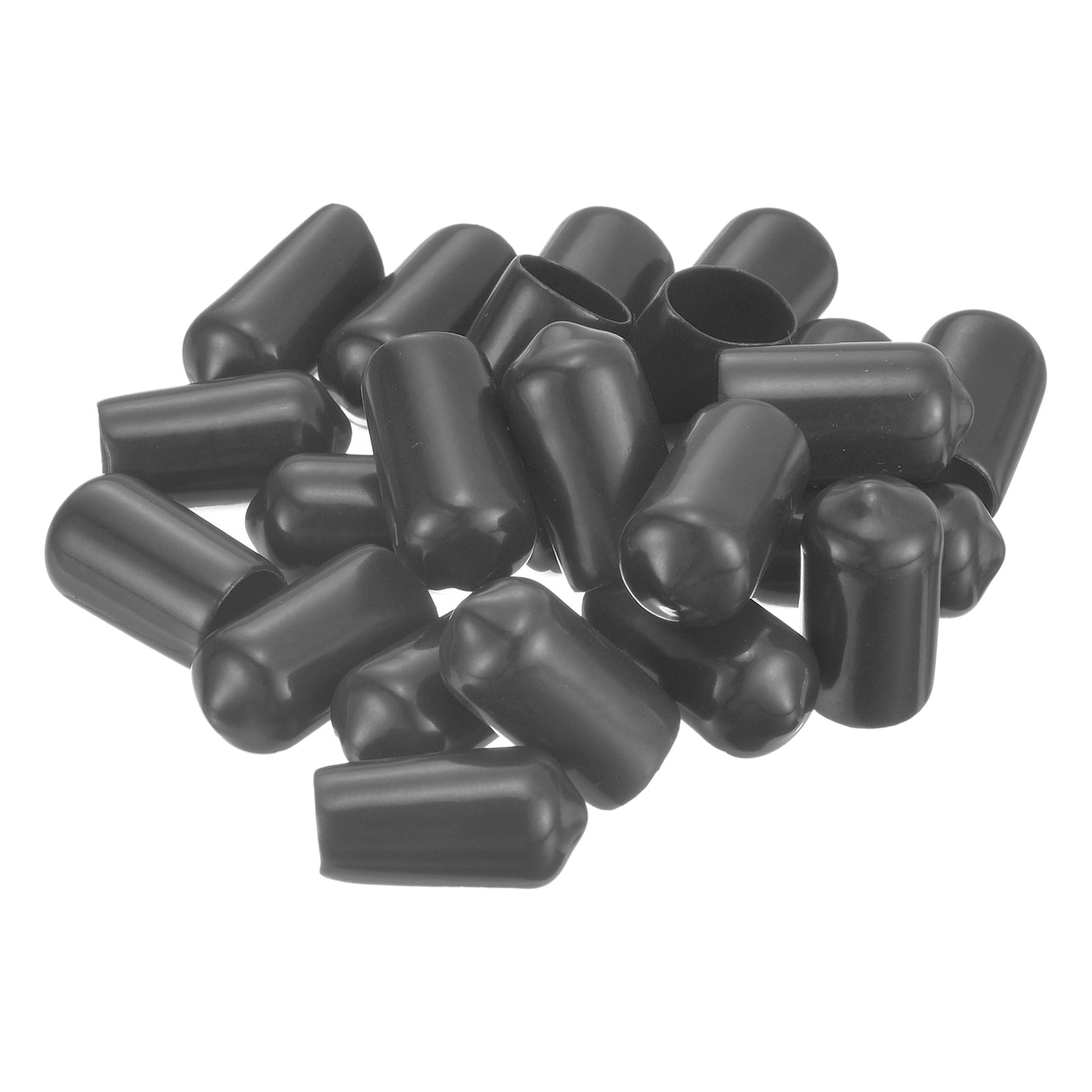 Uxcell Screw Thread Protectors End Caps Vinyl 50 Pcs 10.5mm Dark Grey ...