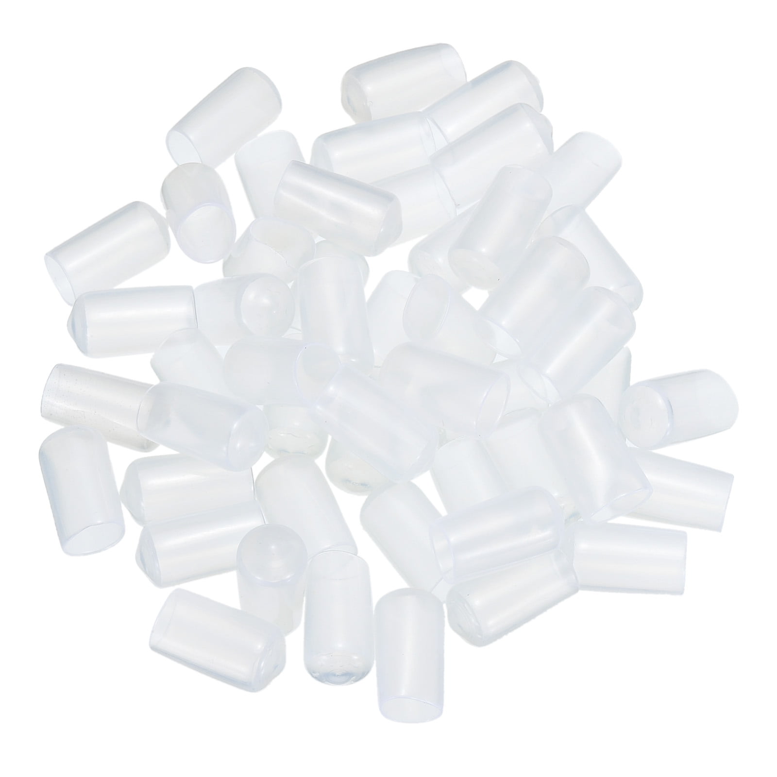 Uxcell Screw Thread Protectors End Caps Vinyl 50 Pcs 10mm Clear ...
