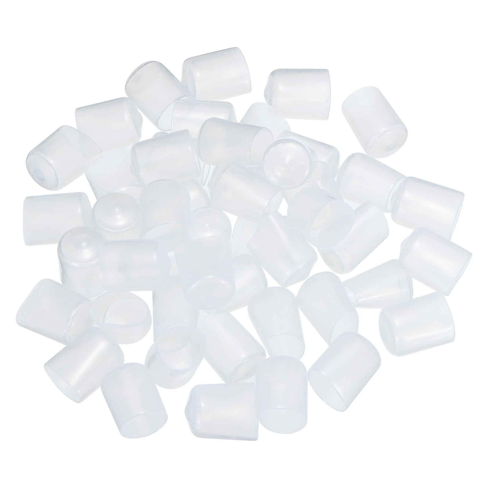Uxcell Screw Thread Protectors End Caps Vinyl 50 Pcs 15mm Clear ...