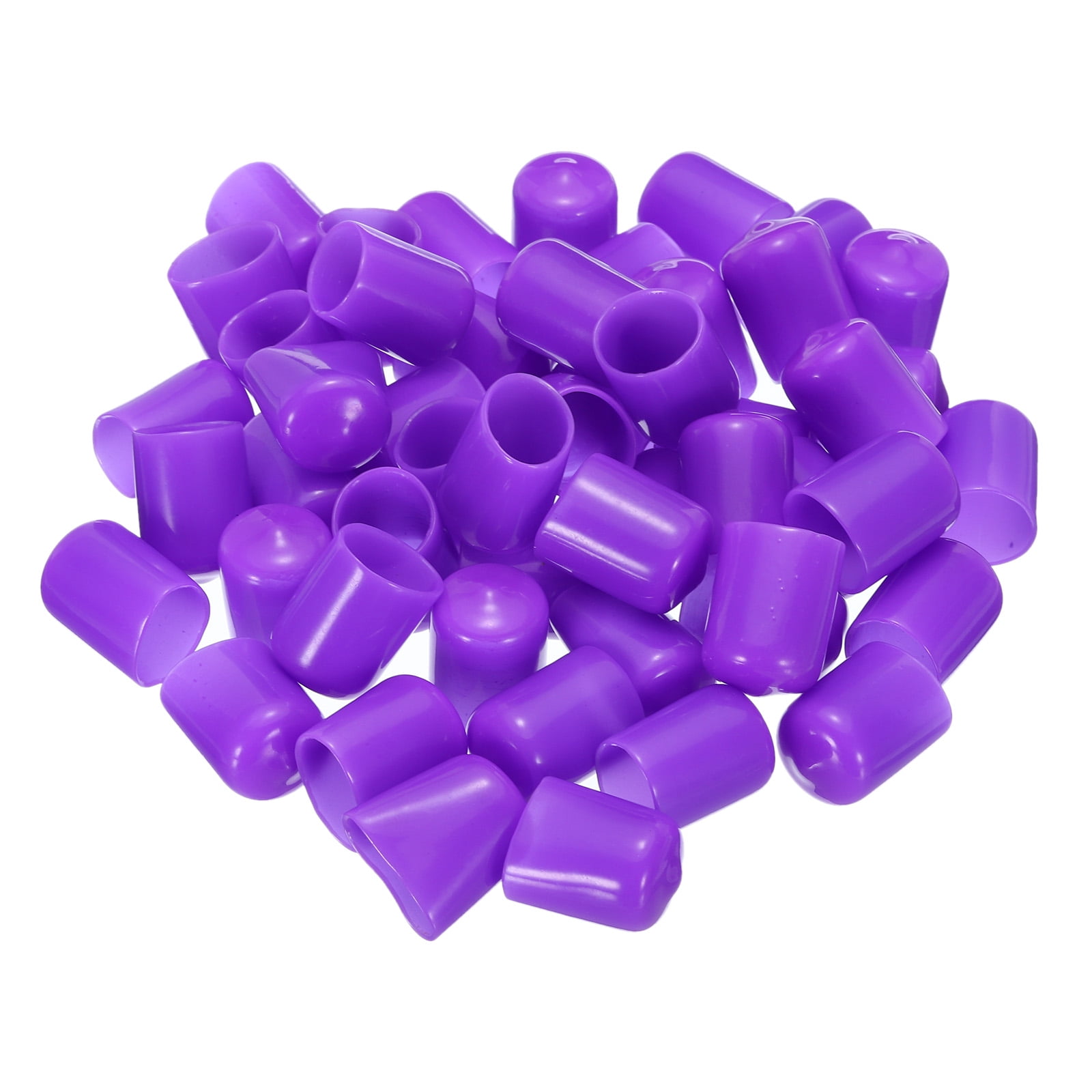 50pcs Rubber End Caps 16mm ID Vinyl Round Tube Bolt Cap Cover Screw ...