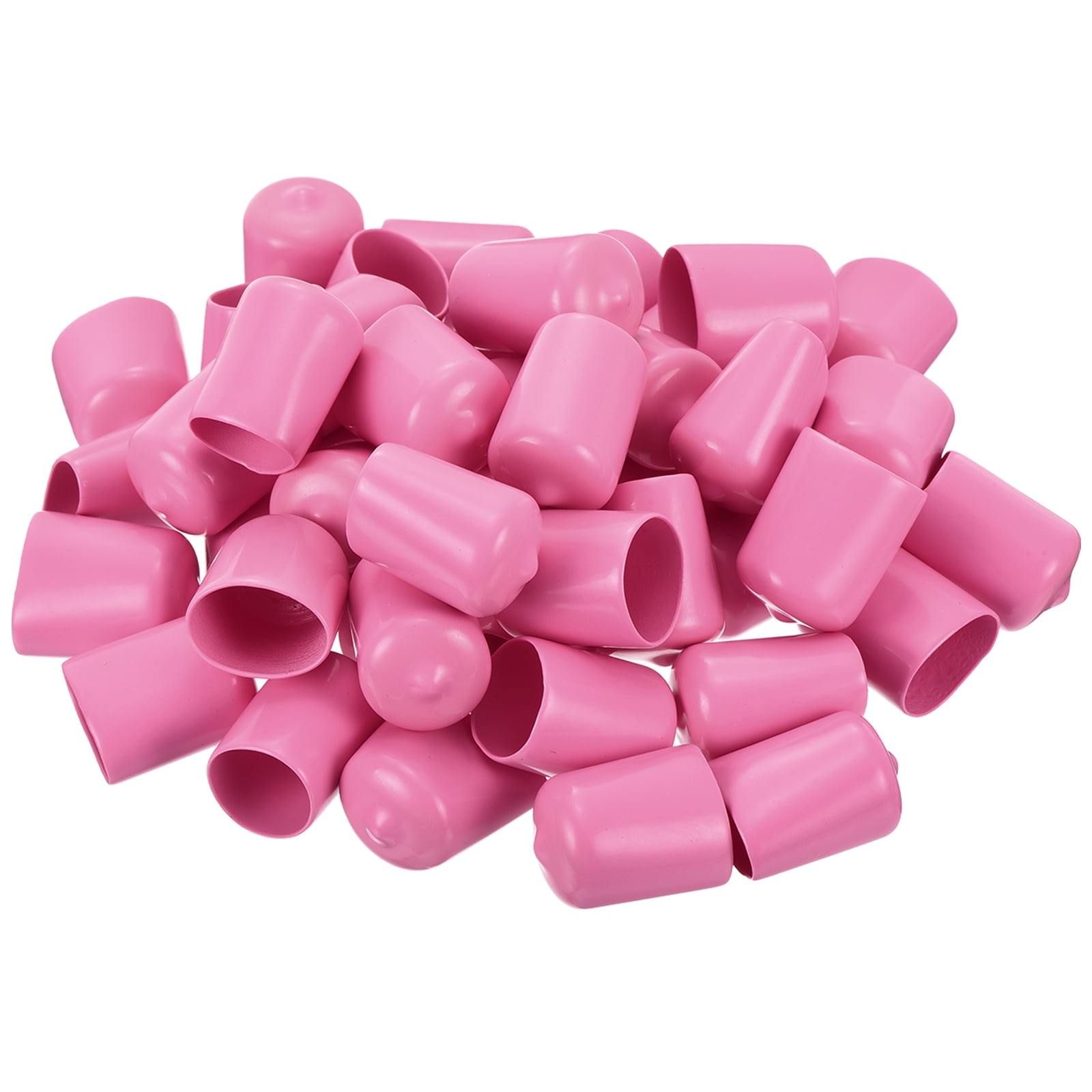 Uxcell Screw Thread Protectors End Caps Vinyl 50 Pcs 19mm Pink ...