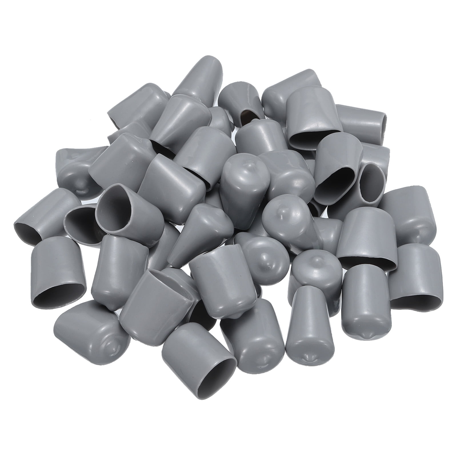 Uxcell Screw Thread Protectors End Caps Vinyl 50 Pcs 19mm Grey ...