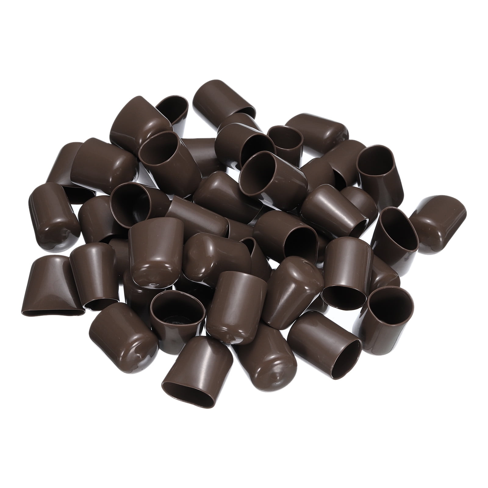 50pcs Rubber End Caps 19mm ID Vinyl Round Tube Bolt Cap Cover Screw ...