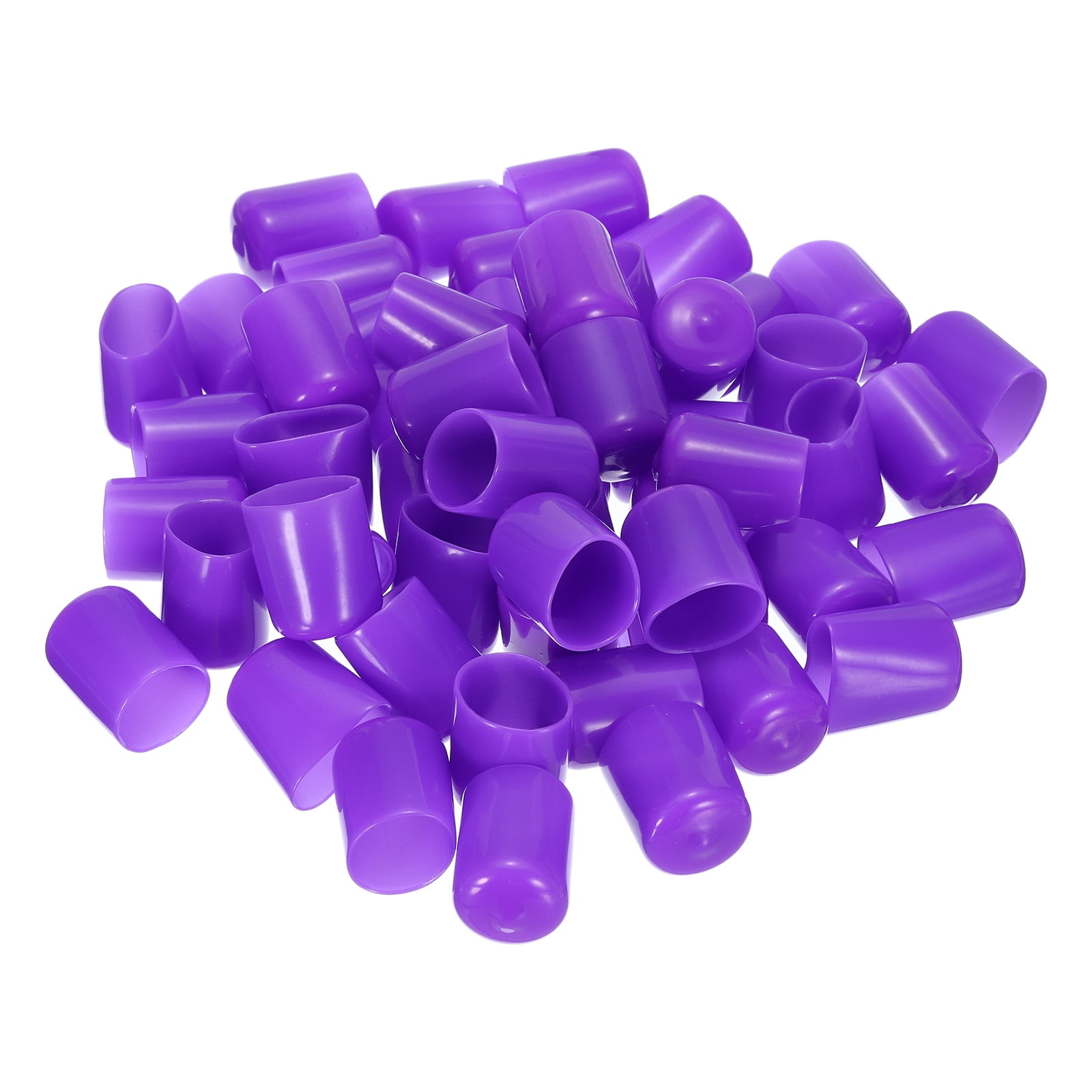 Uxcell Screw Thread Protectors End Caps Vinyl 50 Pcs 19mm Purple ...