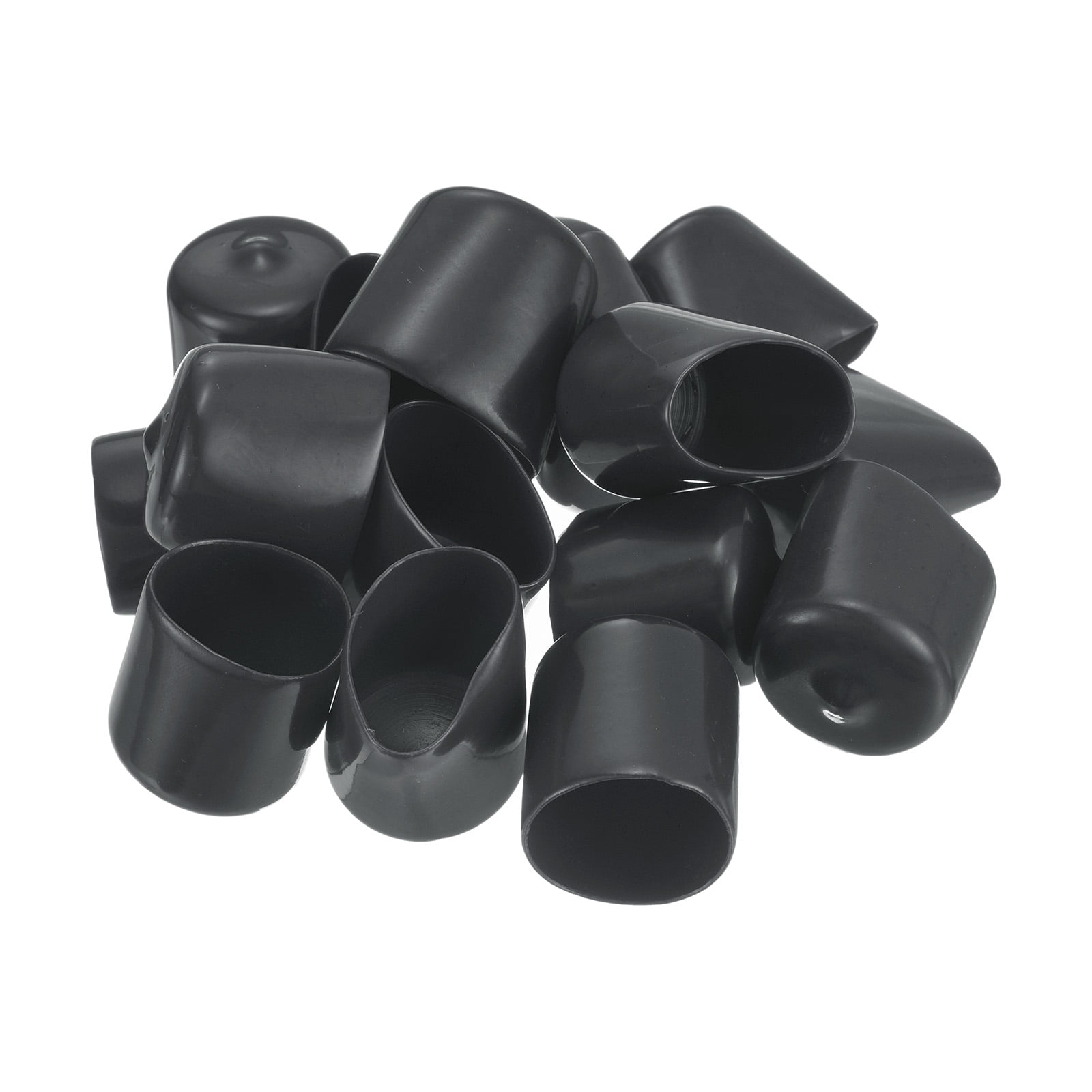 50pcs Rubber End Caps 24mm ID PVC Tube Bolt Cover Screw Protectors Dark ...