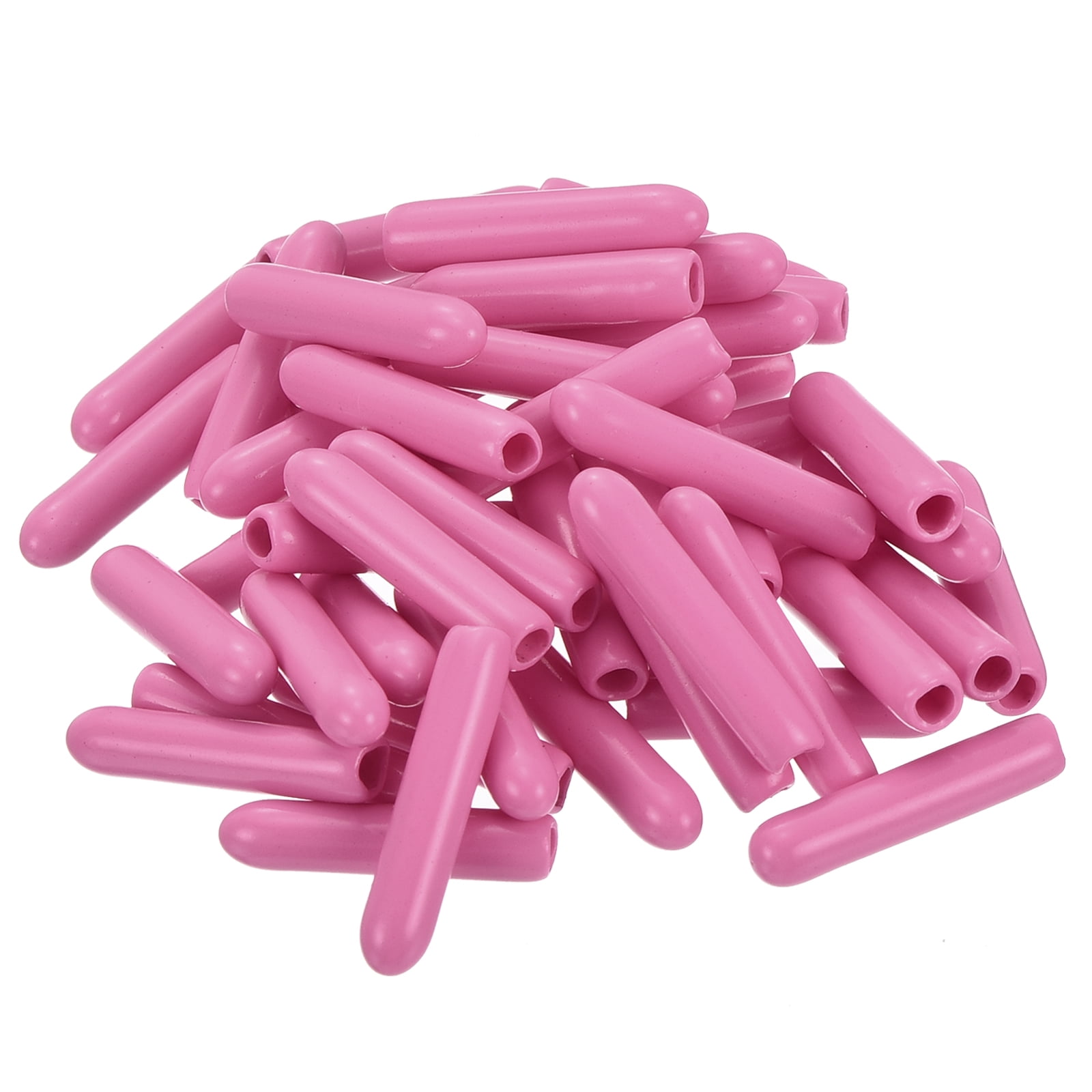 50pcs Rubber End Caps 2mm ID Vinyl PVC Round Tube Bolt Cap Cover Screw ...