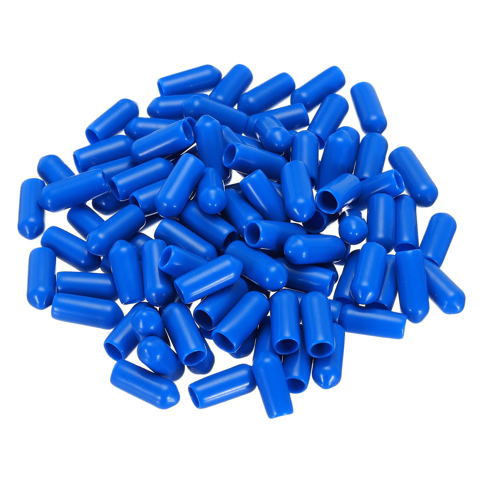 Uxcell Screw Thread Protectors End Caps Vinyl 50 Pcs 5.5mm Blue ...