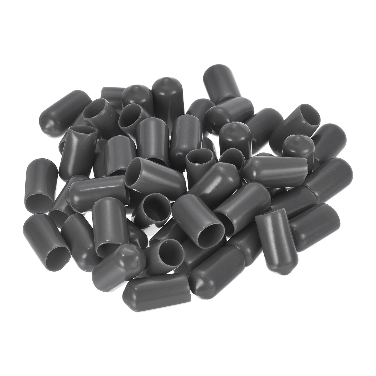 Uxcell Screw Thread Protectors End Caps Vinyl 50 Pcs 8mm Dark Grey ...