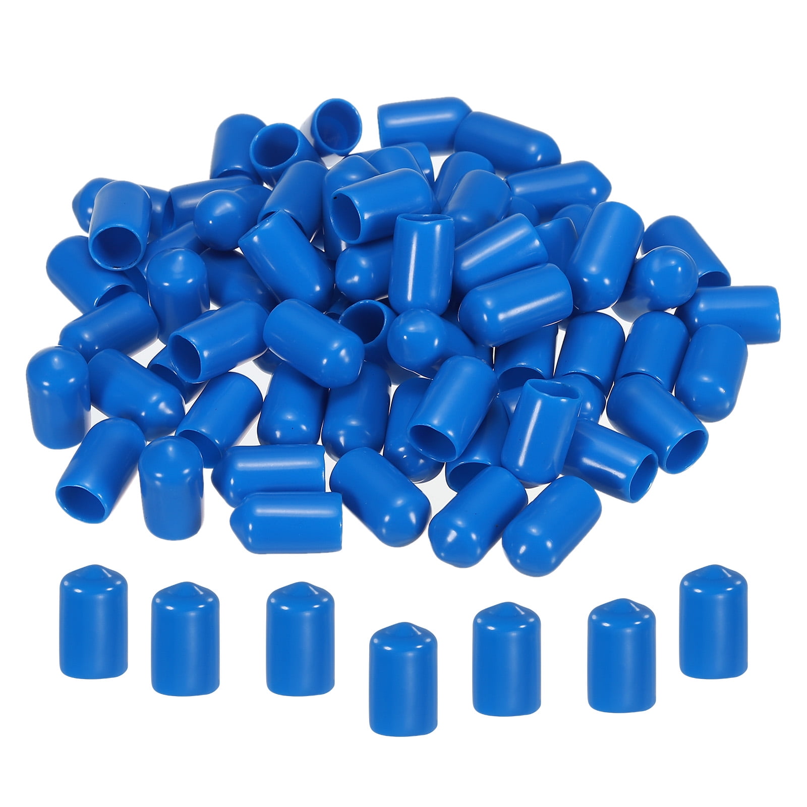 50pcs Rubber End Caps Cover 9mm Vinyl Screw Thread Protector Round PVC ...